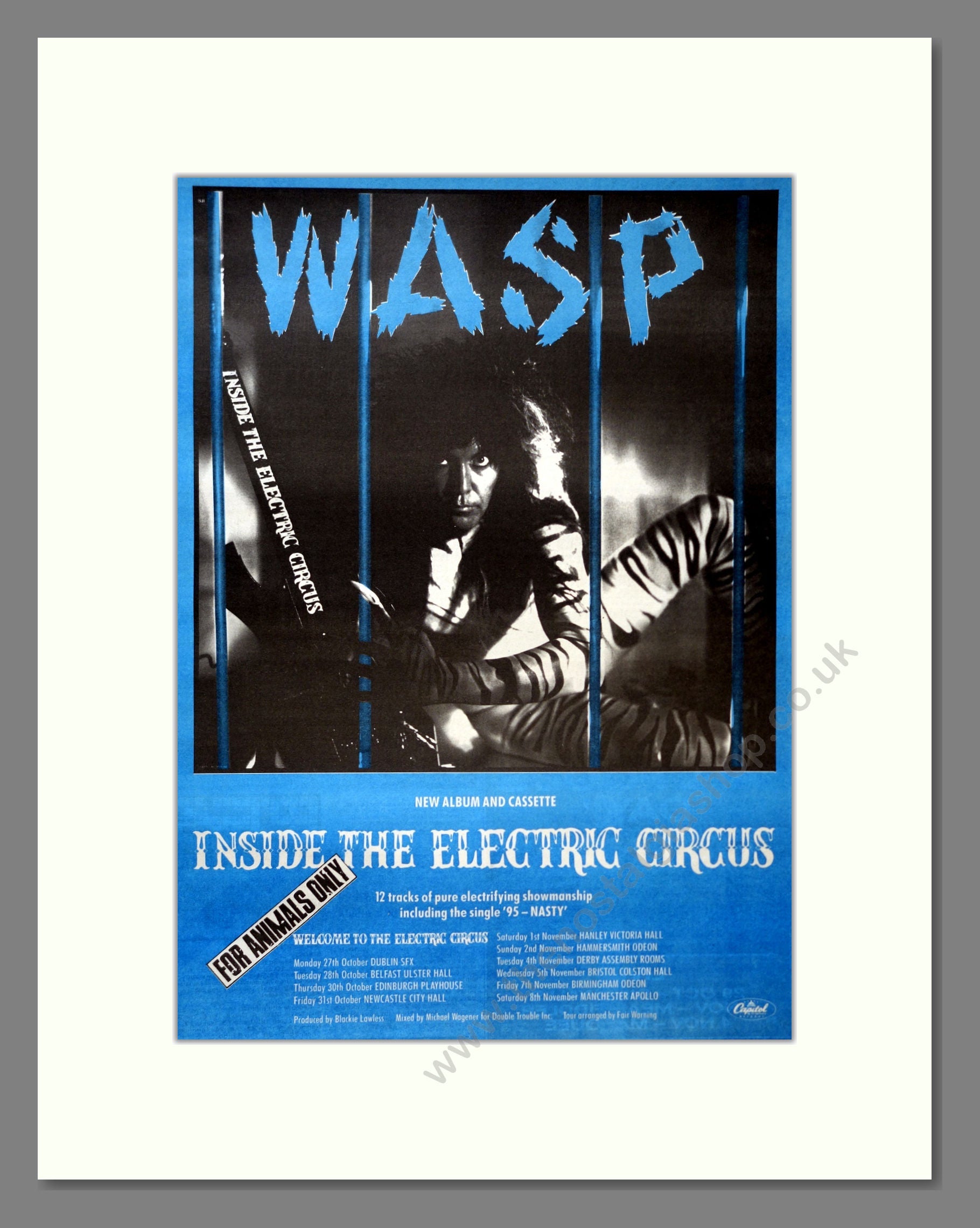 WASP - Inside The Electric Circus. Vintage Advert 1986 (ref AD18444) – The Nostalgia Shop