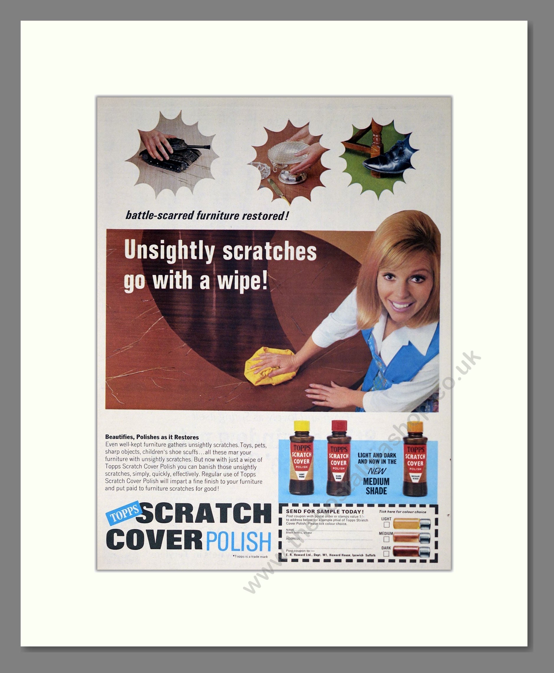 Tupps - Scratch Cover. Vintage Advert 1967 (ref AD302419) – The Nostalgia Shop