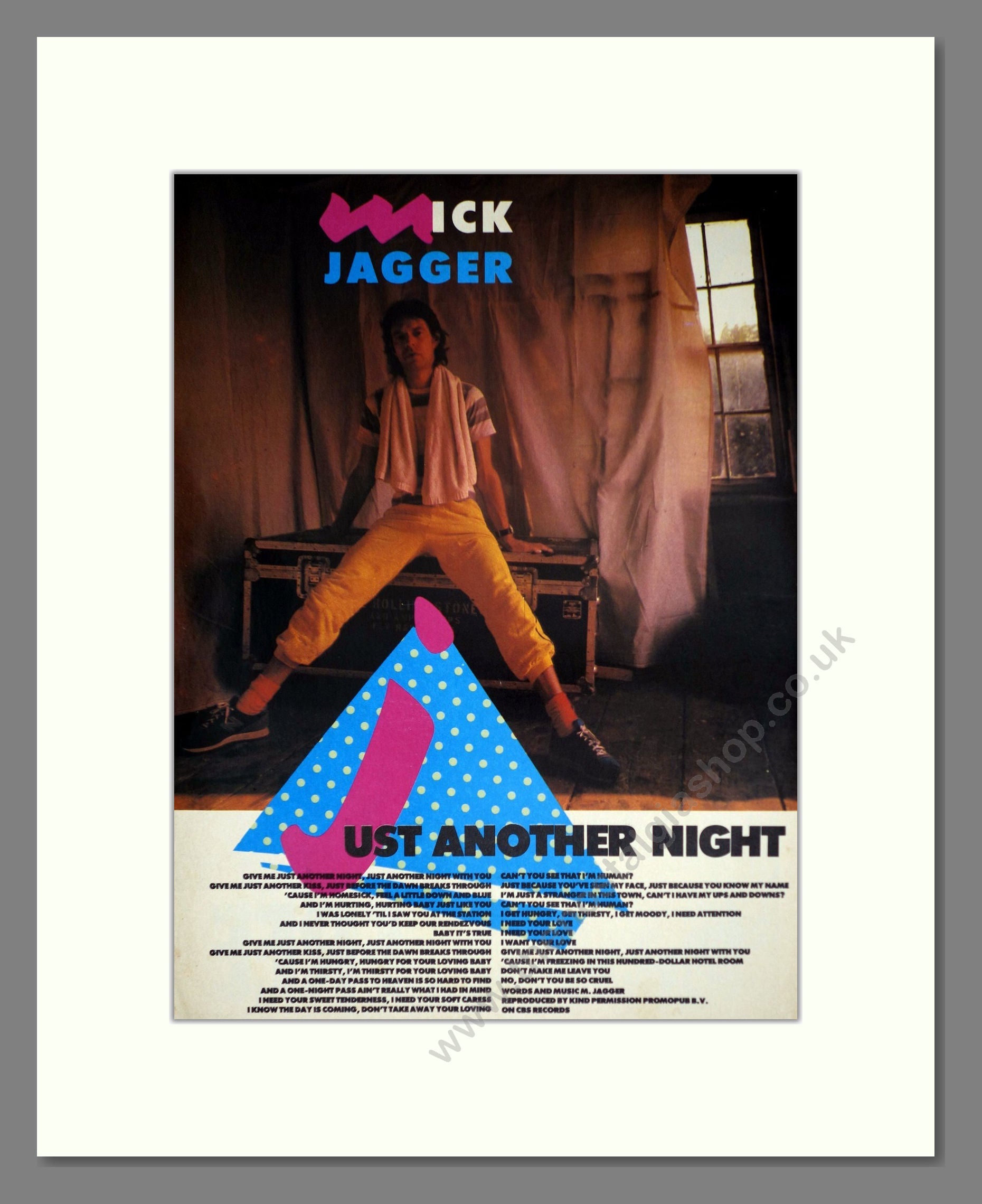 Mick Jagger - Just Another Night. Vintage Advert 1985 (ref AD63225) – The Nostalgia Shop