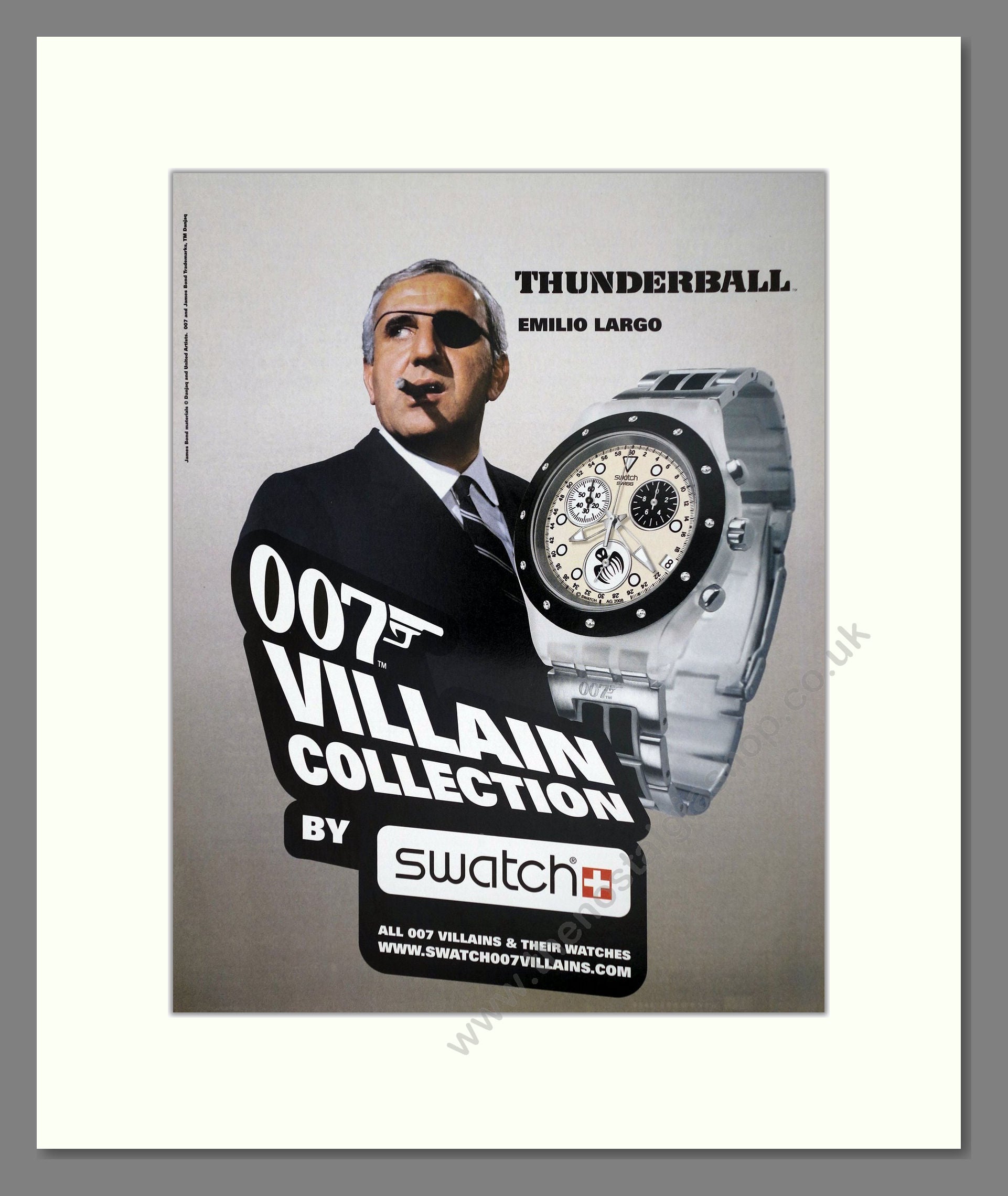 Swatch - 007 James Bond Villain Collection. Vintage Advert 2008 (ref A – The Nostalgia Shop
