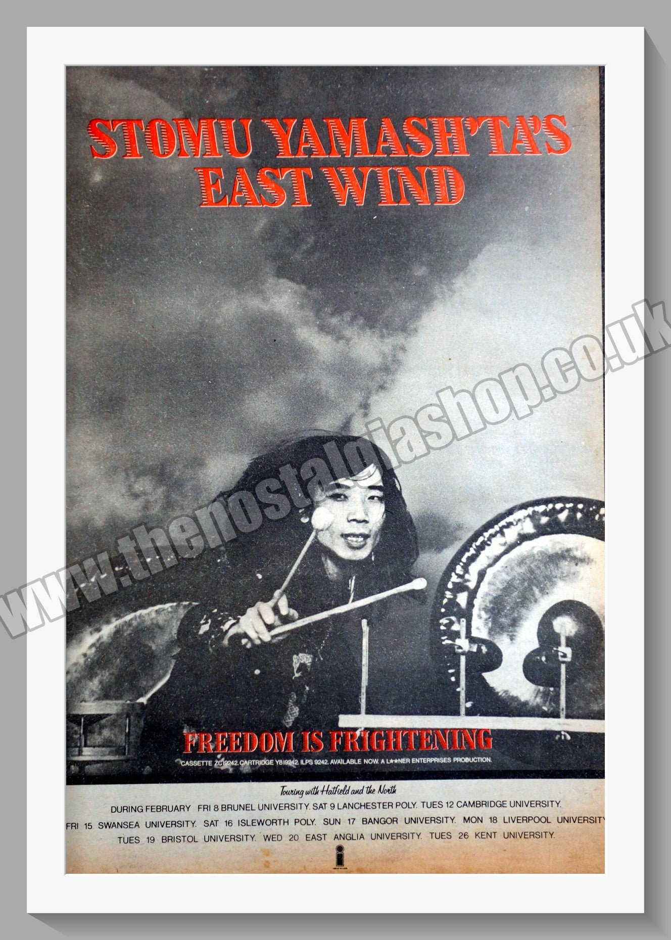 Stomu Yamash'Ta's East Wind. Original Advert 1974 (ref AD15019) – The Nostalgia Shop