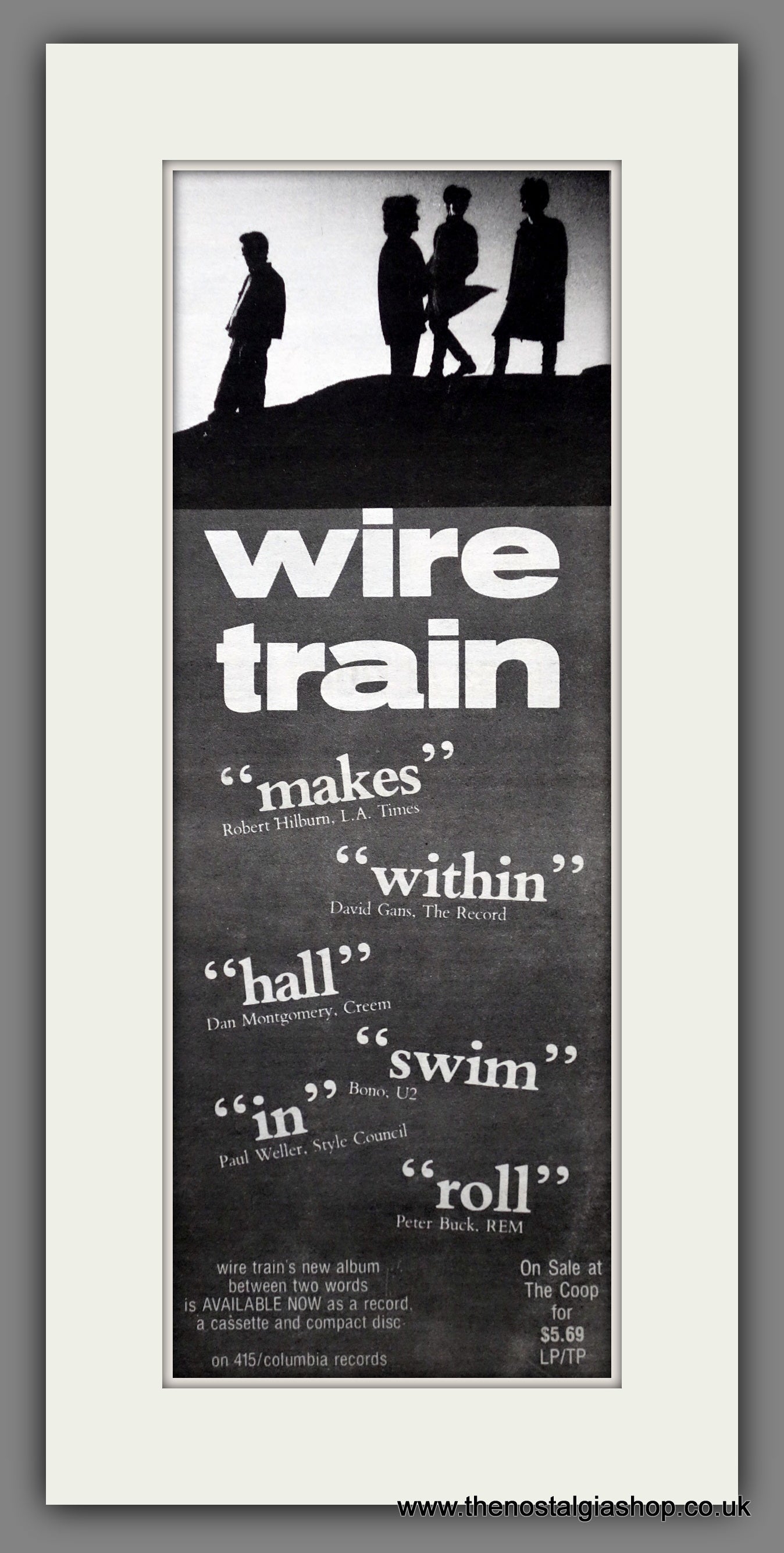 Wire Train. Between Two Worlds. Vintage Original Advert 1985 (ref AD20 – The Nostalgia Shop