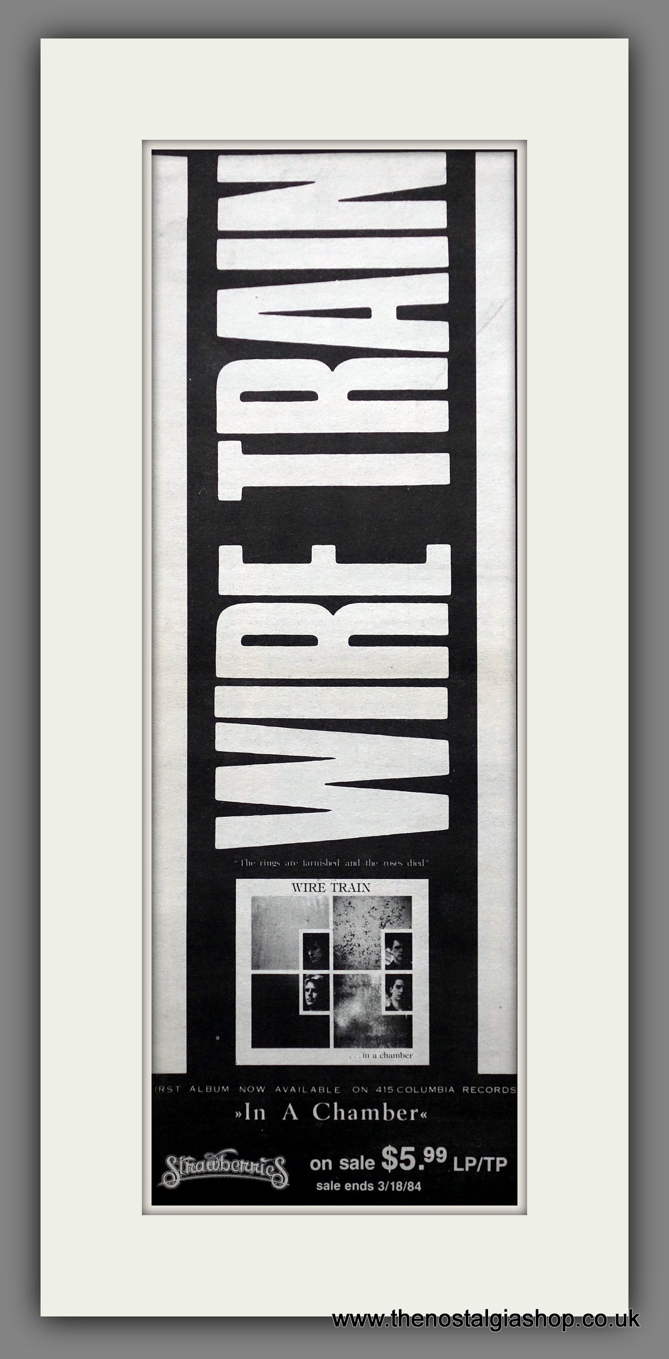 Wire Train. In A Chamber. Vintage Original Advert 1984 (ref AD200444) – The Nostalgia Shop