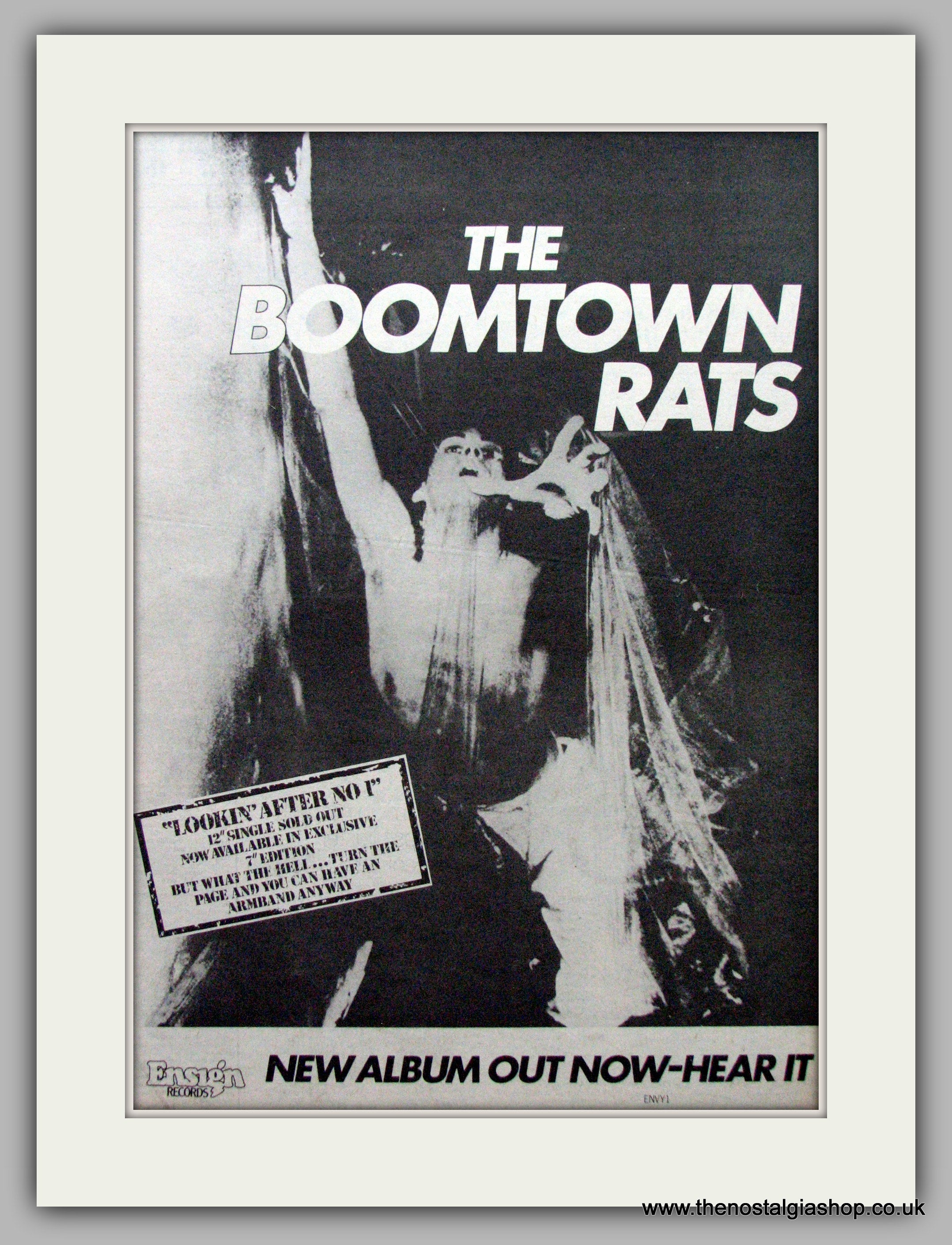 Boomtown Rats. Lookin' After No.1. Vintage Advert 1977 (ref AD9586) – The Nostalgia Shop