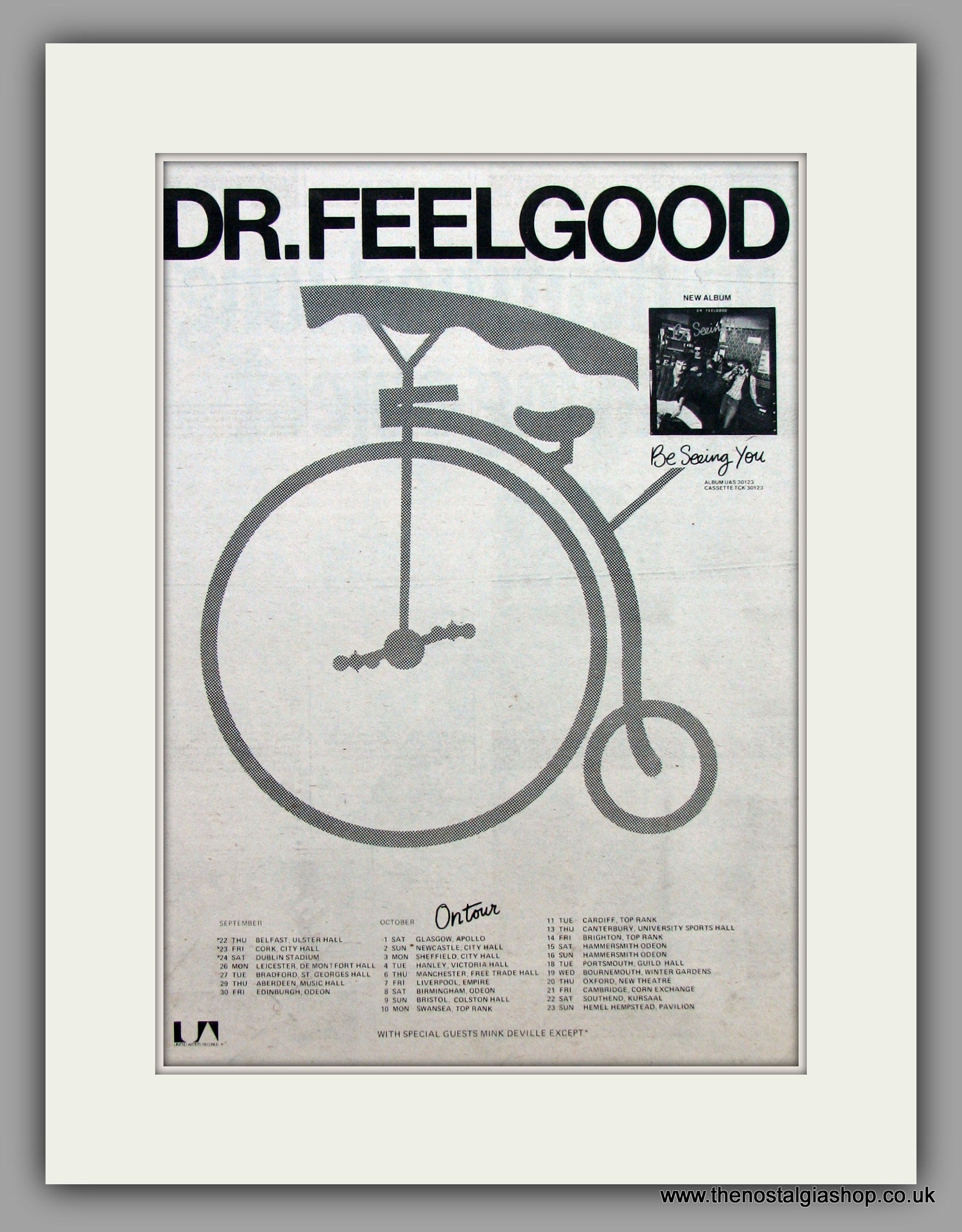 Dr. Feelgood Be Seeing You, On Tour Sept/Oct . Original Vintage Advert – The Nostalgia Shop