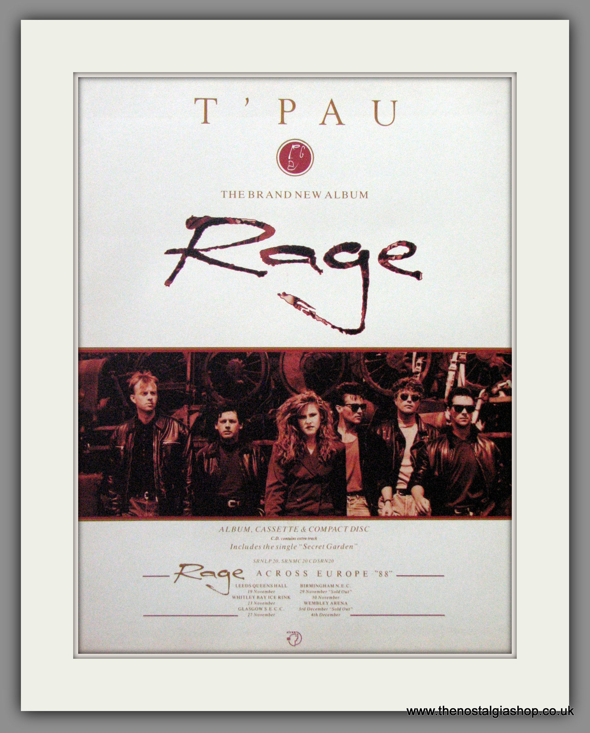 T'Pau, Rage. 1988 Original Advert (ref AD52897) – The Nostalgia Shop