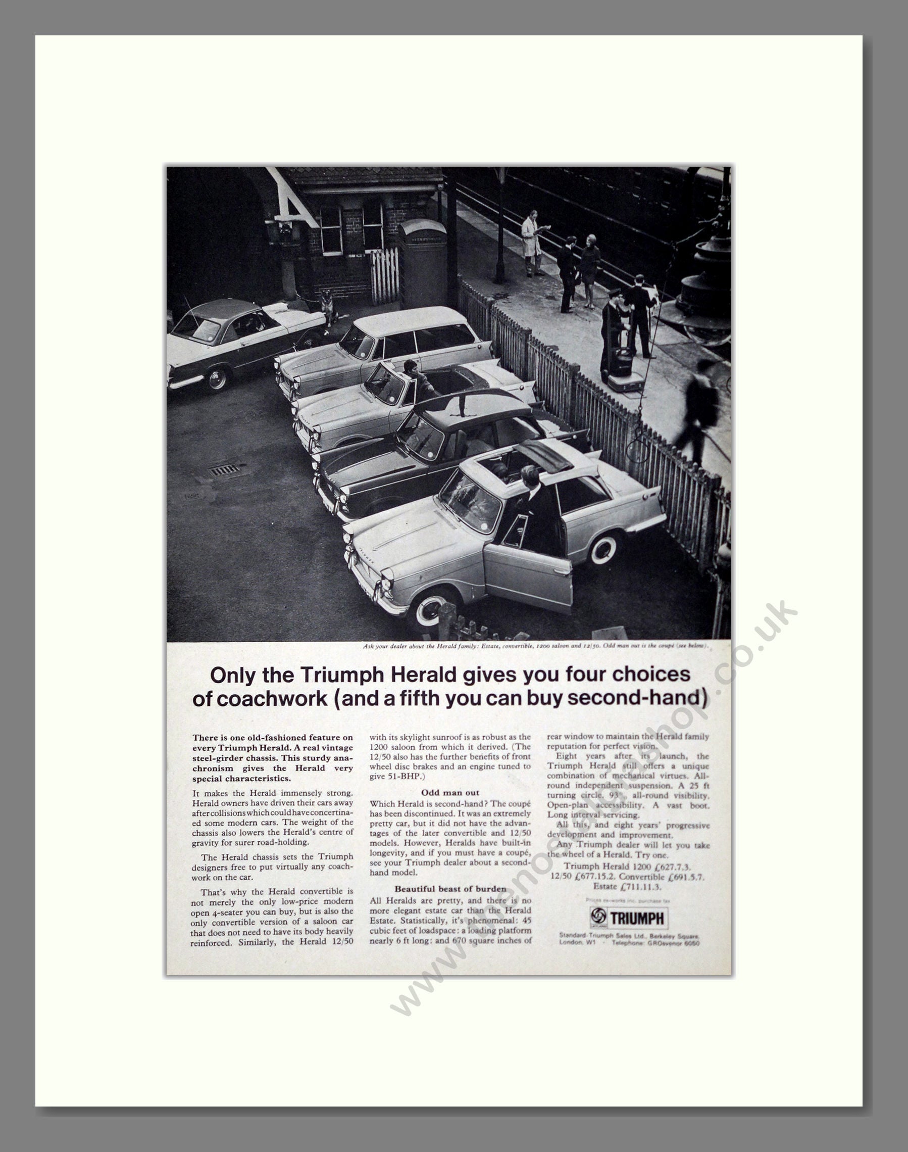 Triumph - Herald. Vintage Advert 1967 (ref AD61400) – The Nostalgia Shop