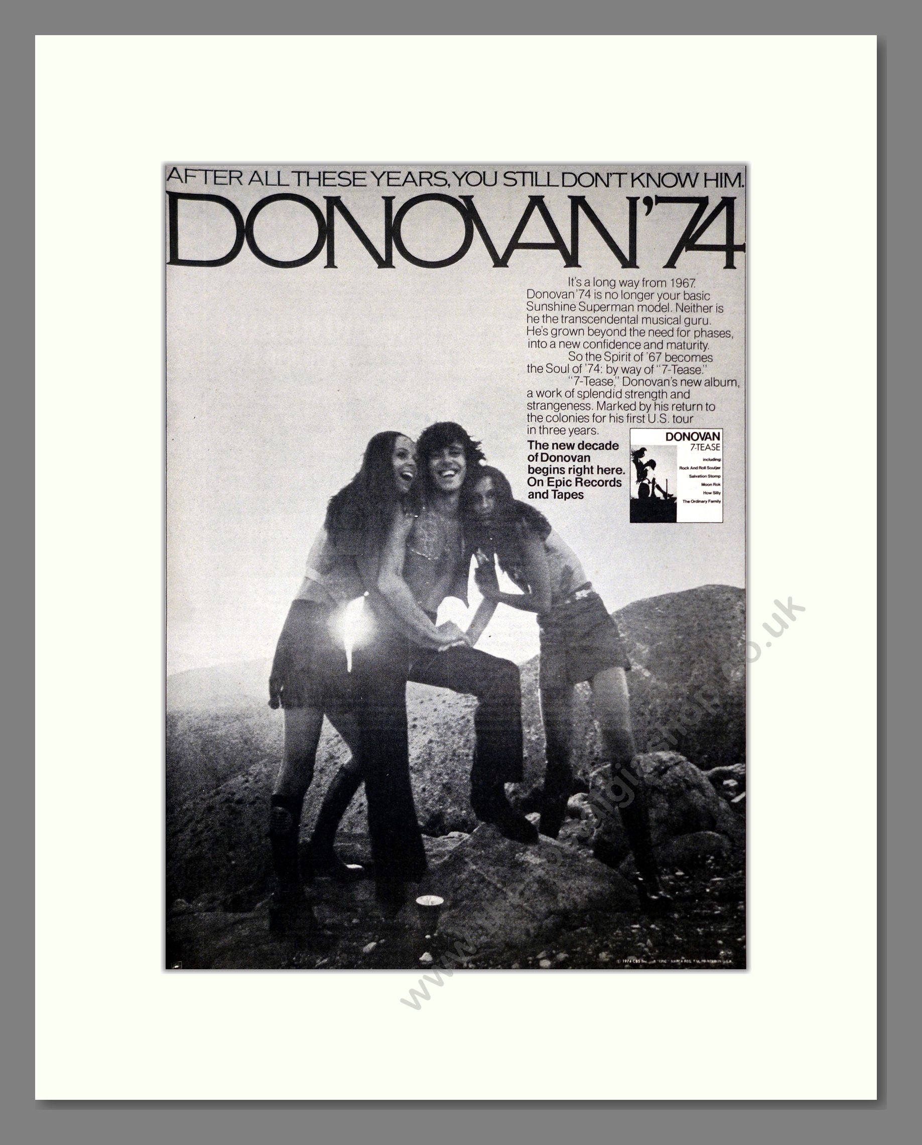 Donovan - Donovan 74. Vintage Advert 1974 (ref AD301898) – The Nostalgia Shop