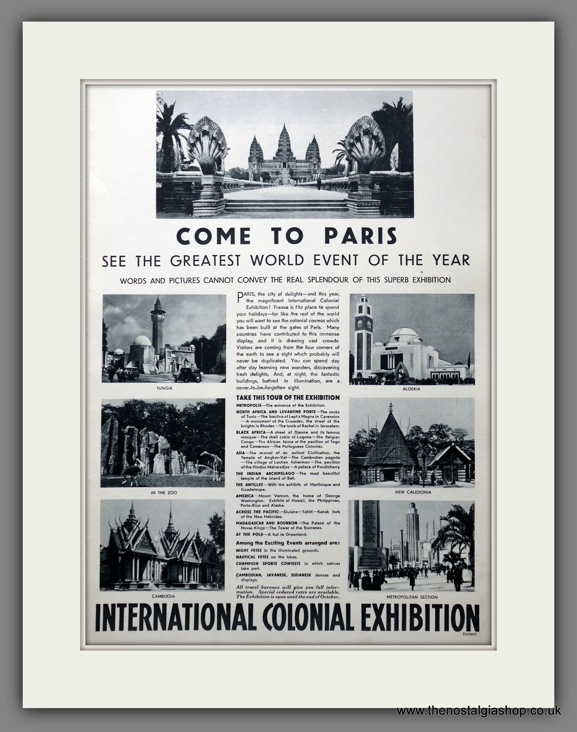 Paris International Colonial Exhibition. Original Advert 1931 (ref AD3 ...