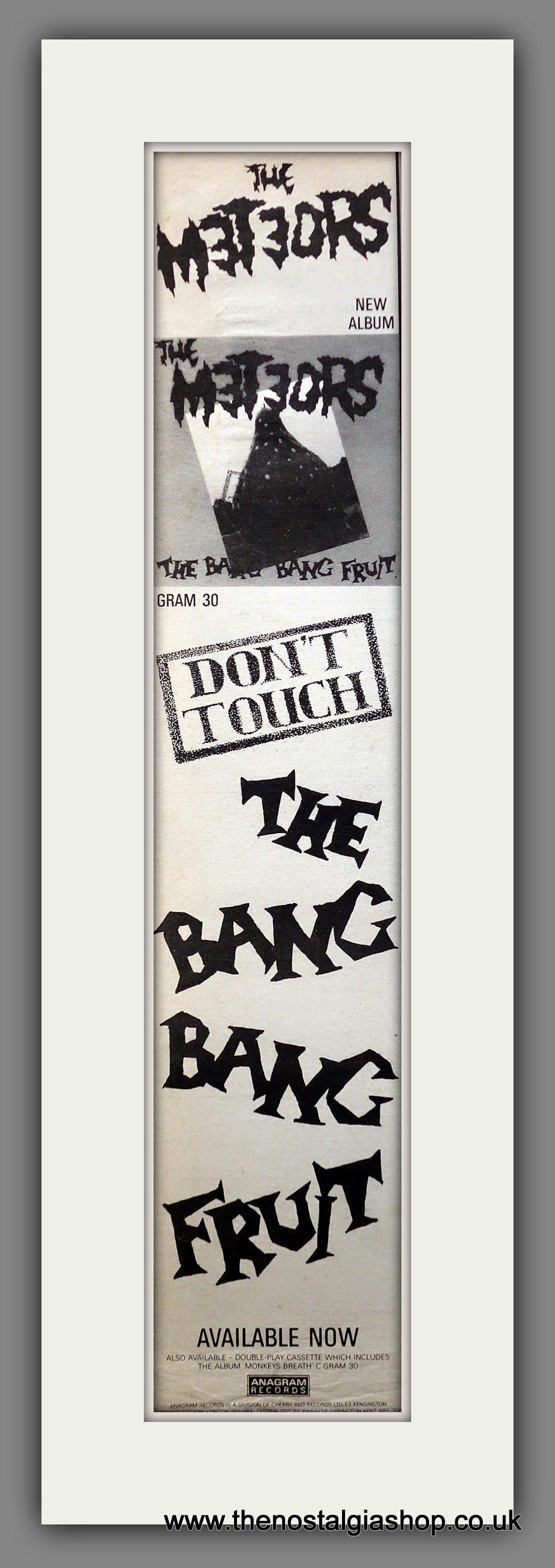 Meteors (The) The Bang Bang Fruit. Original Advert 1987 (ref AD200790 ...