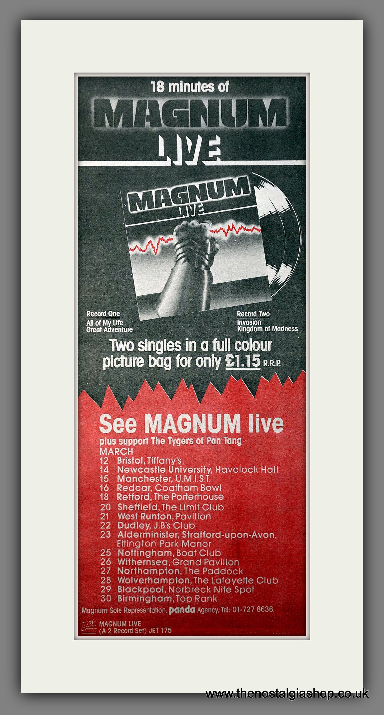 Magnum Live. UK Tour Original Advert 1980 (ref AD200800) – The ...