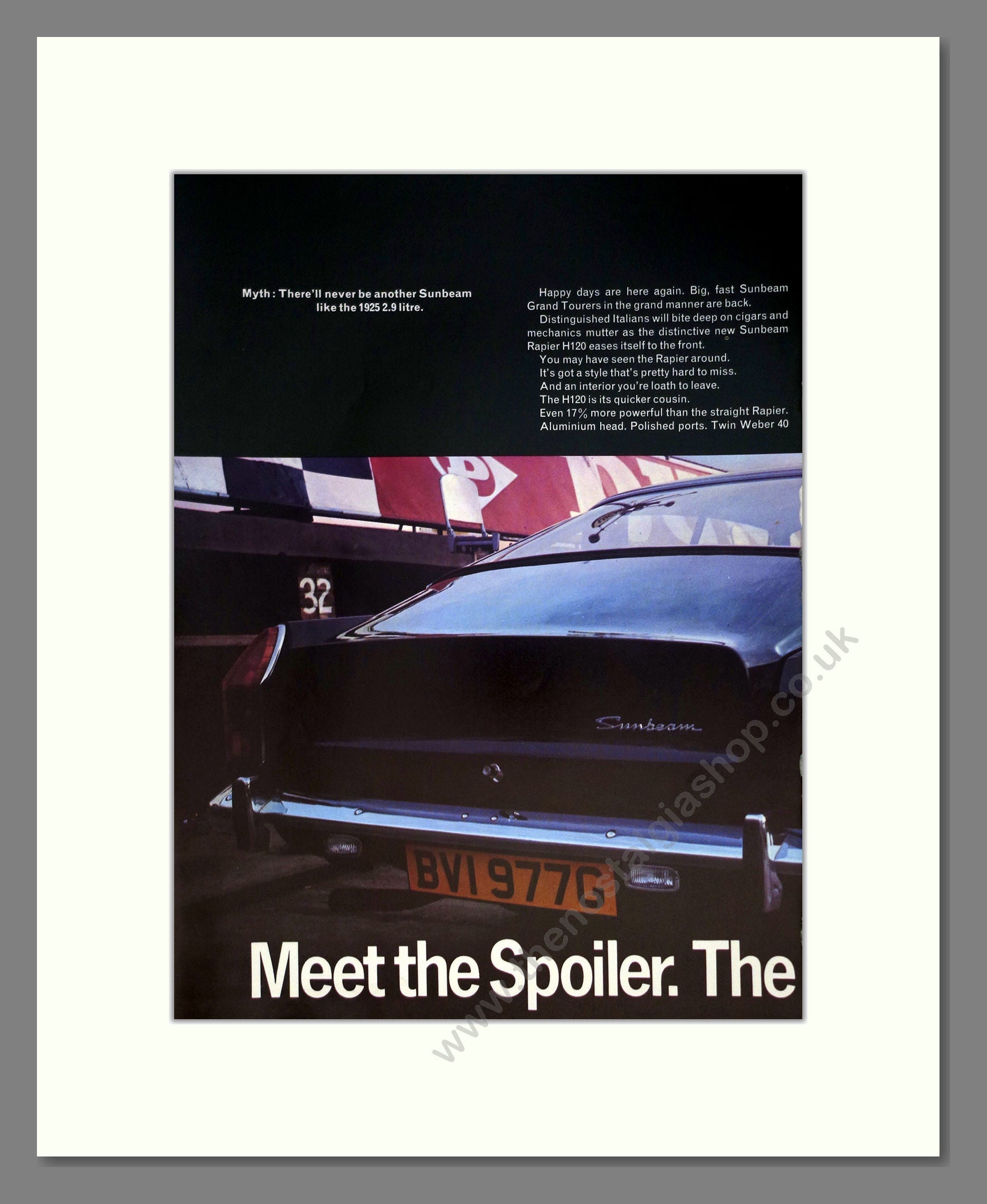 Sunbeam - Rapier. Vintage Advert 1968 (ref AD61872) – The Nostalgia Shop