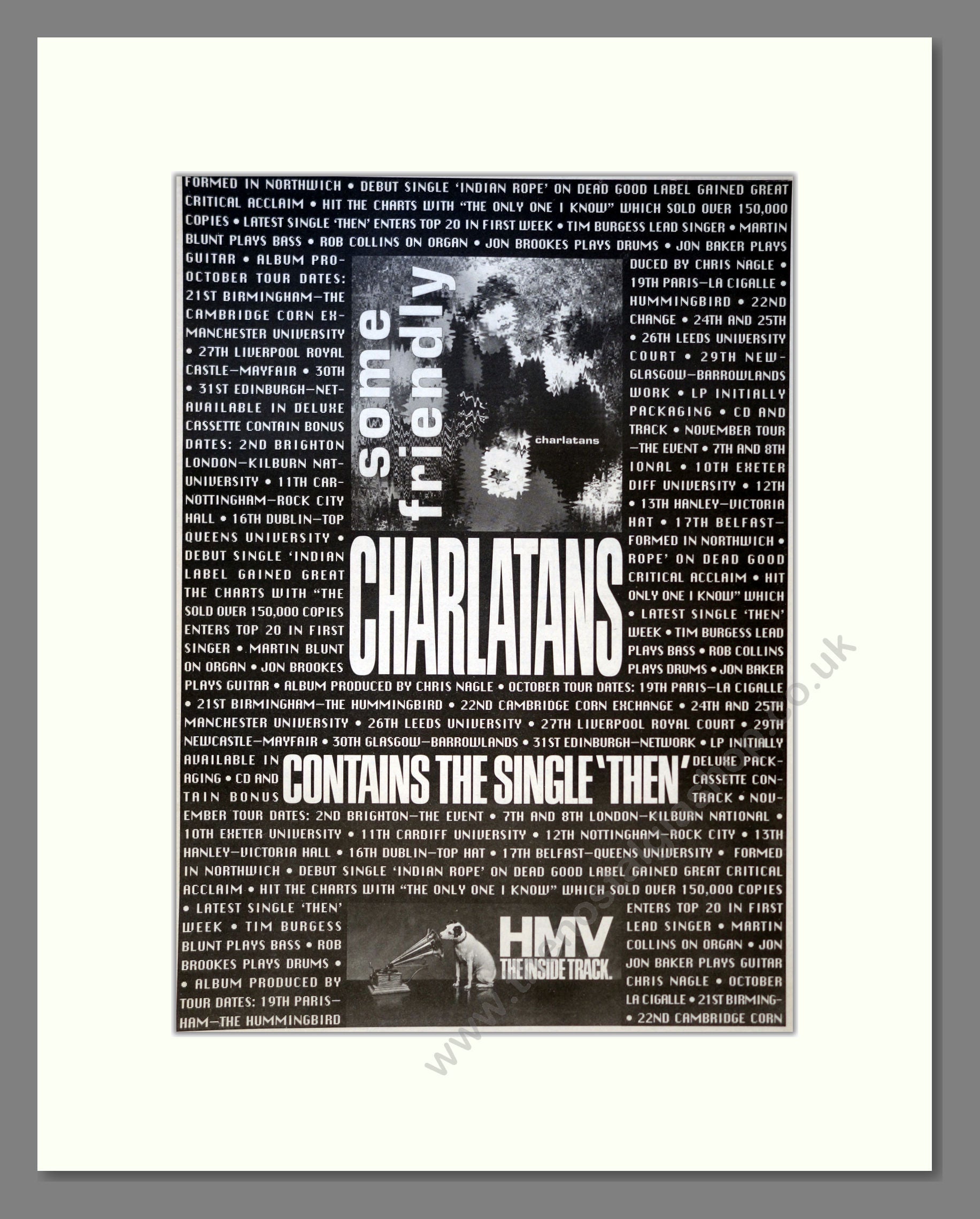 Charlatans (The) - Some Friendly. Vintage Advert 1990 (ref AD18076 ...
