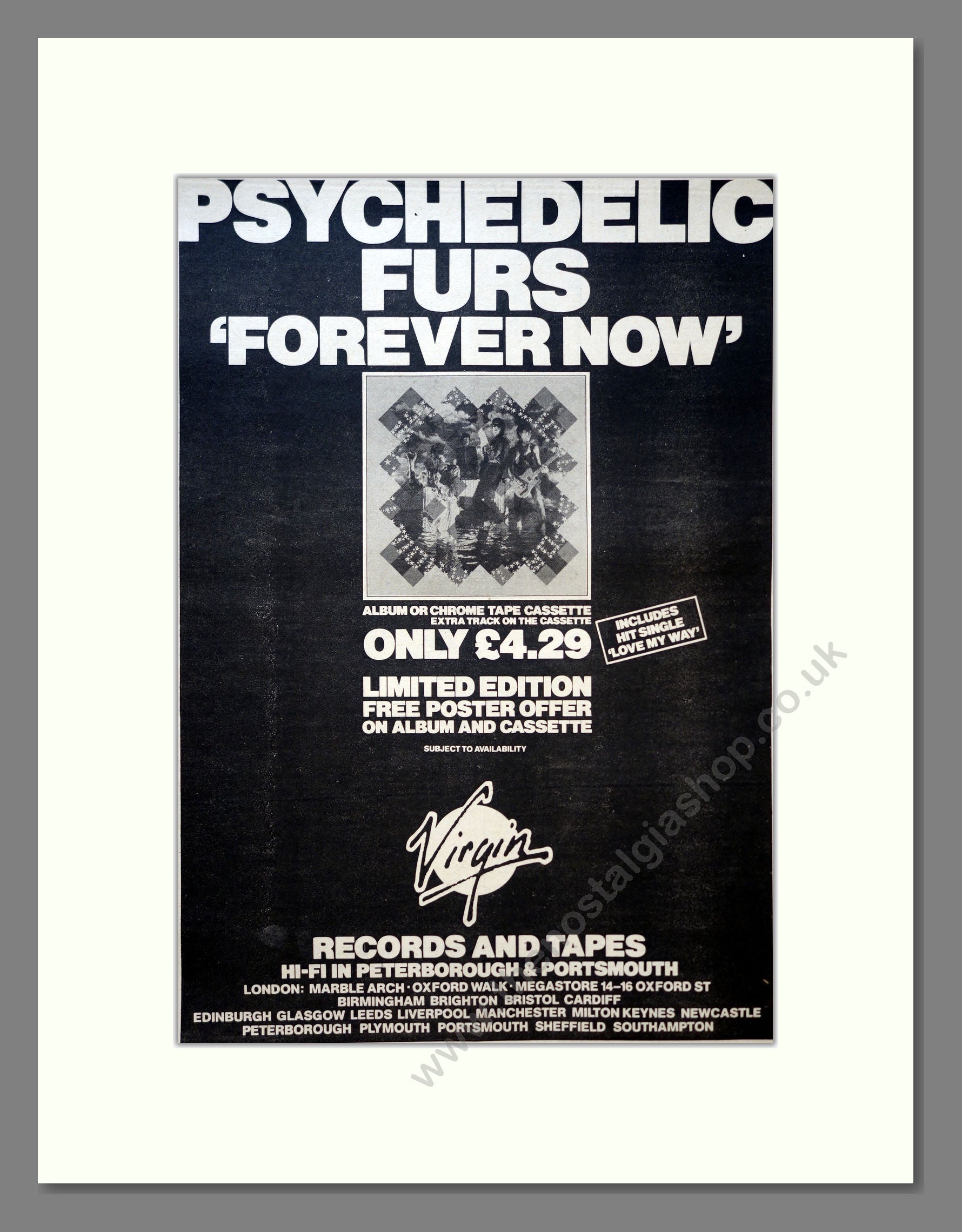 Psychedelic Furs - Forever Now. Vintage Advert 1982 (ref AD18144) – The ...