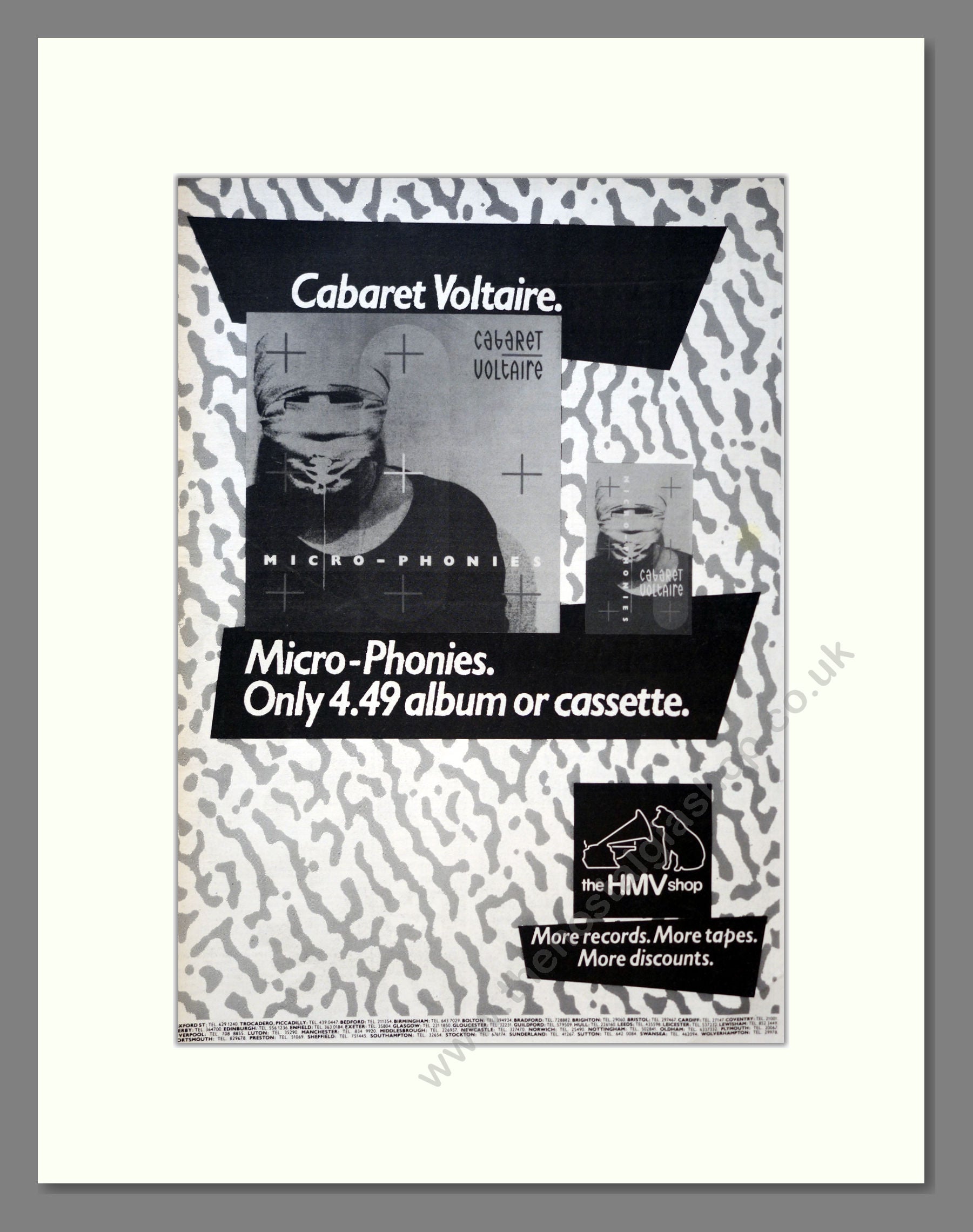 Caberet Voltaire - Micro-Phonies. Vintage Advert 1984 (ref AD18323 ...