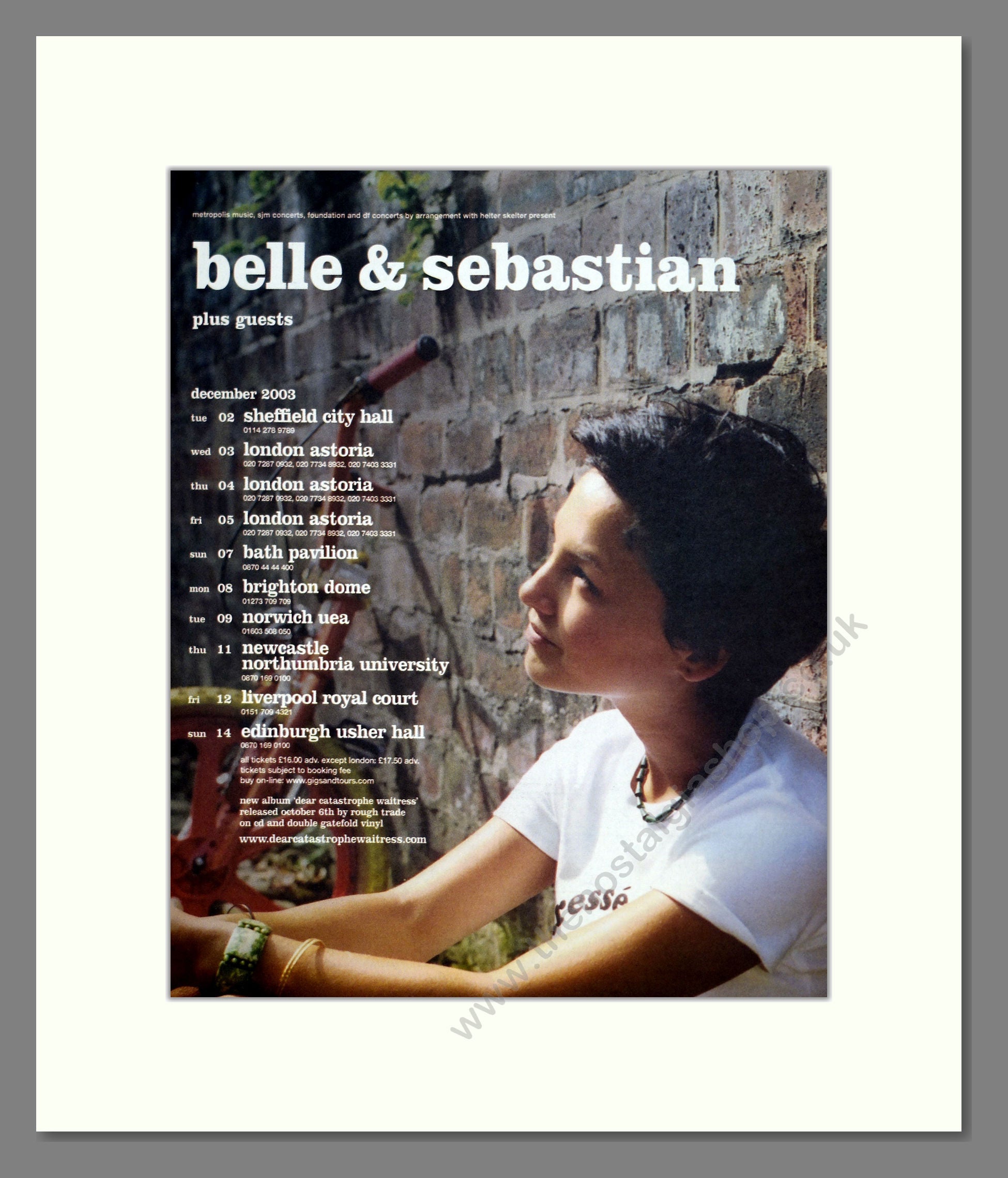 Belle And Sebastian - UK Tour. Vintage Advert 2003 (ref AD302121) – The ...