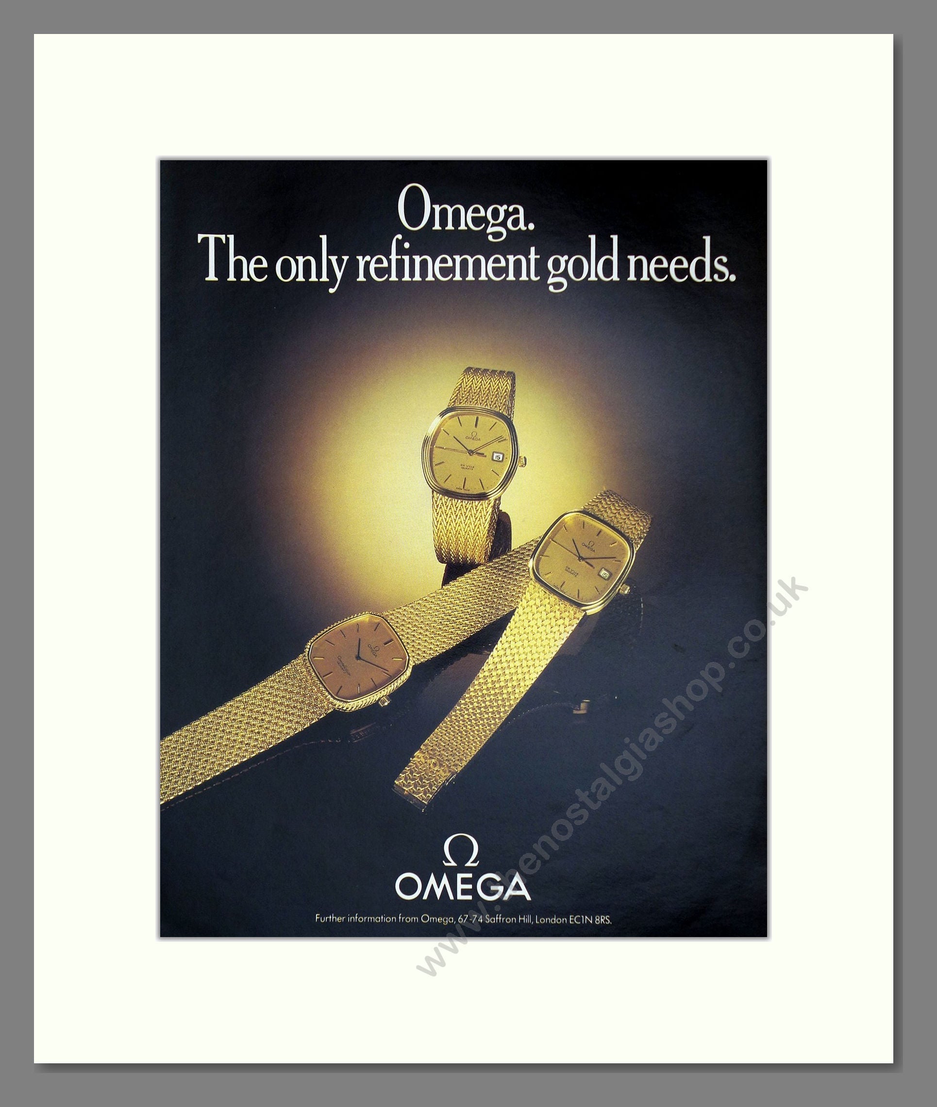 Omega - Gold Watches. Vintage Advert 1979 (ref AD62292) – The Nostalgia ...