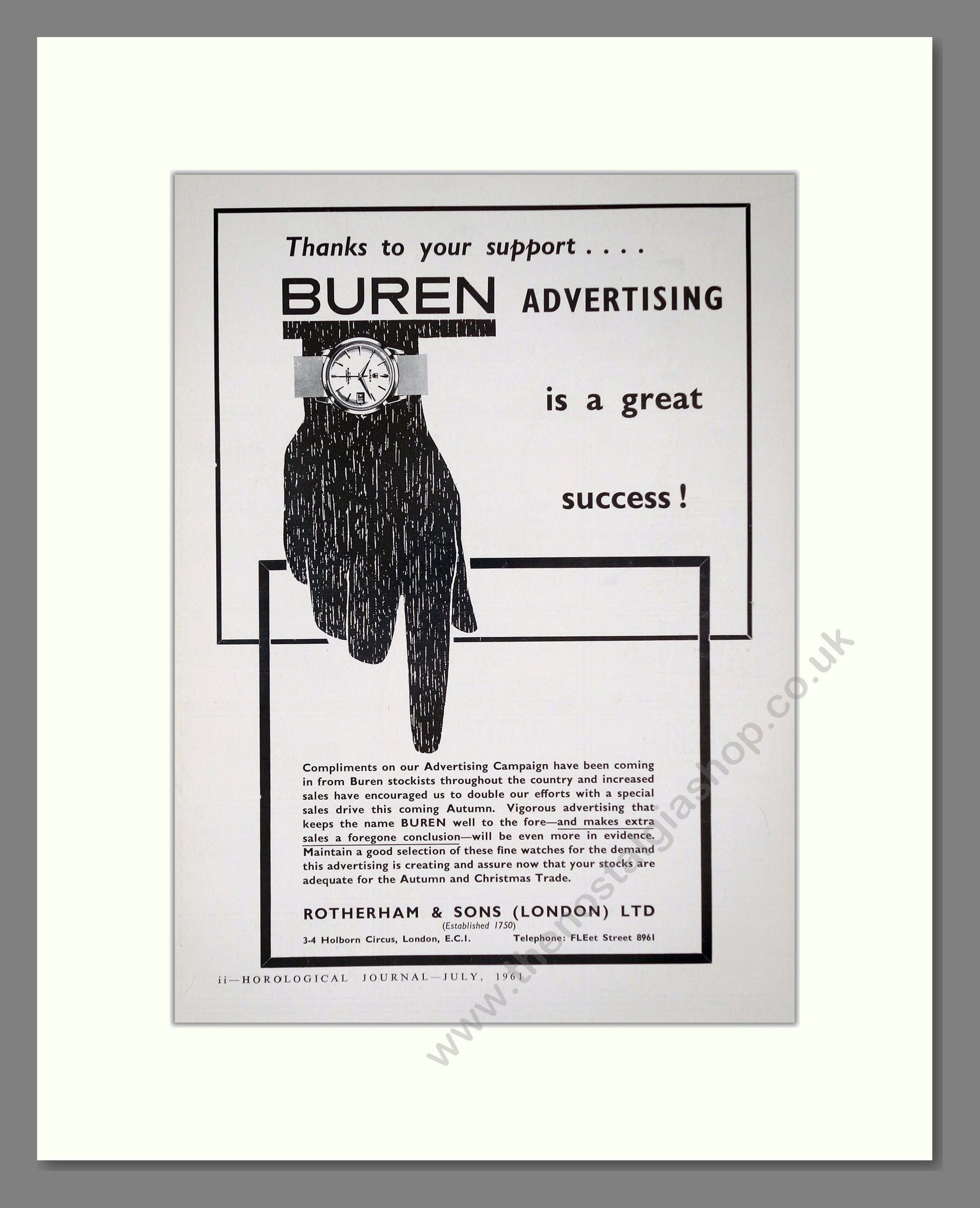 Buren - Advertising Campaign. Vintage Advert 1961 (ref AD62363) – The ...