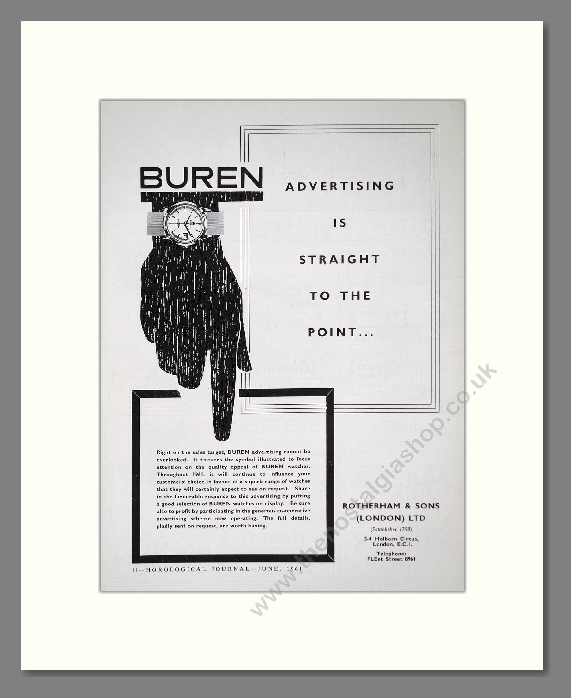 Buren - Advertising Campaign. Vintage Advert 1961 (ref AD62364) – The ...