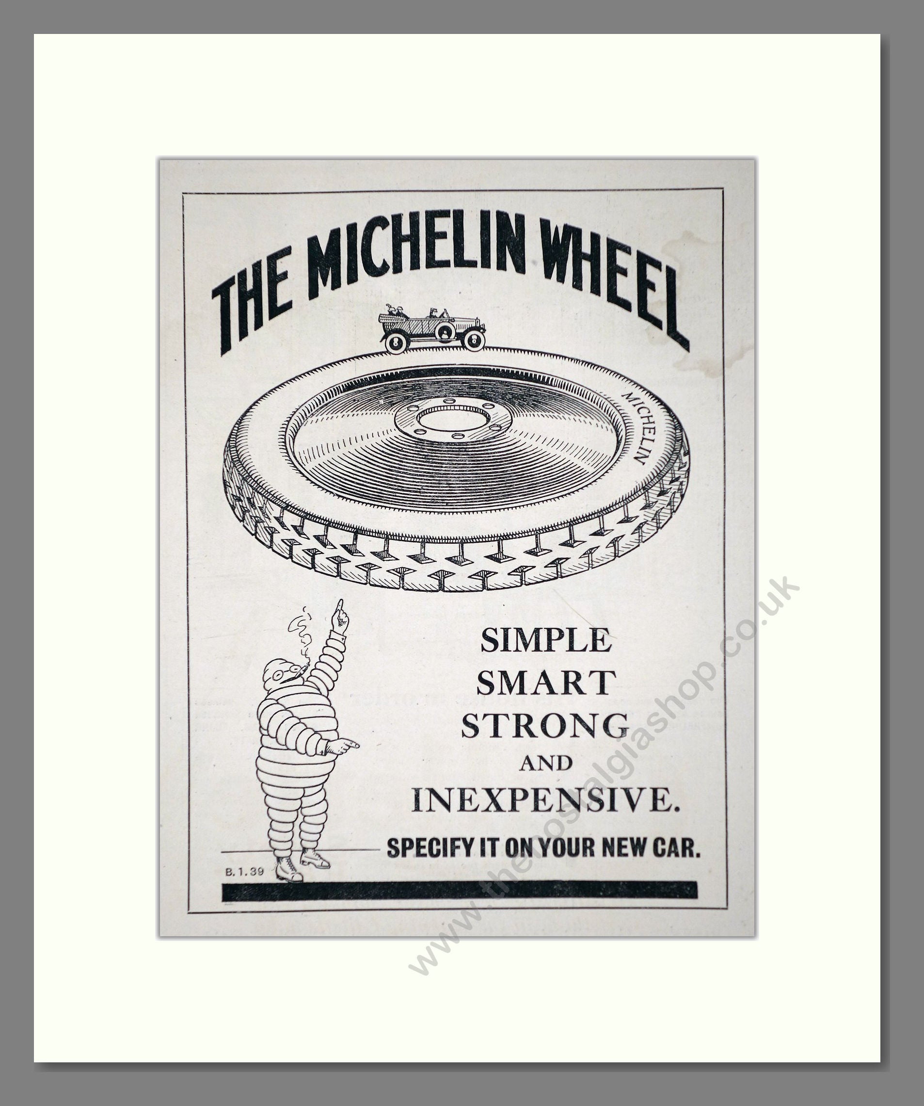 Michelin - Wheel. Vintage Advert 1920 (ref AD62594) – The Nostalgia Shop