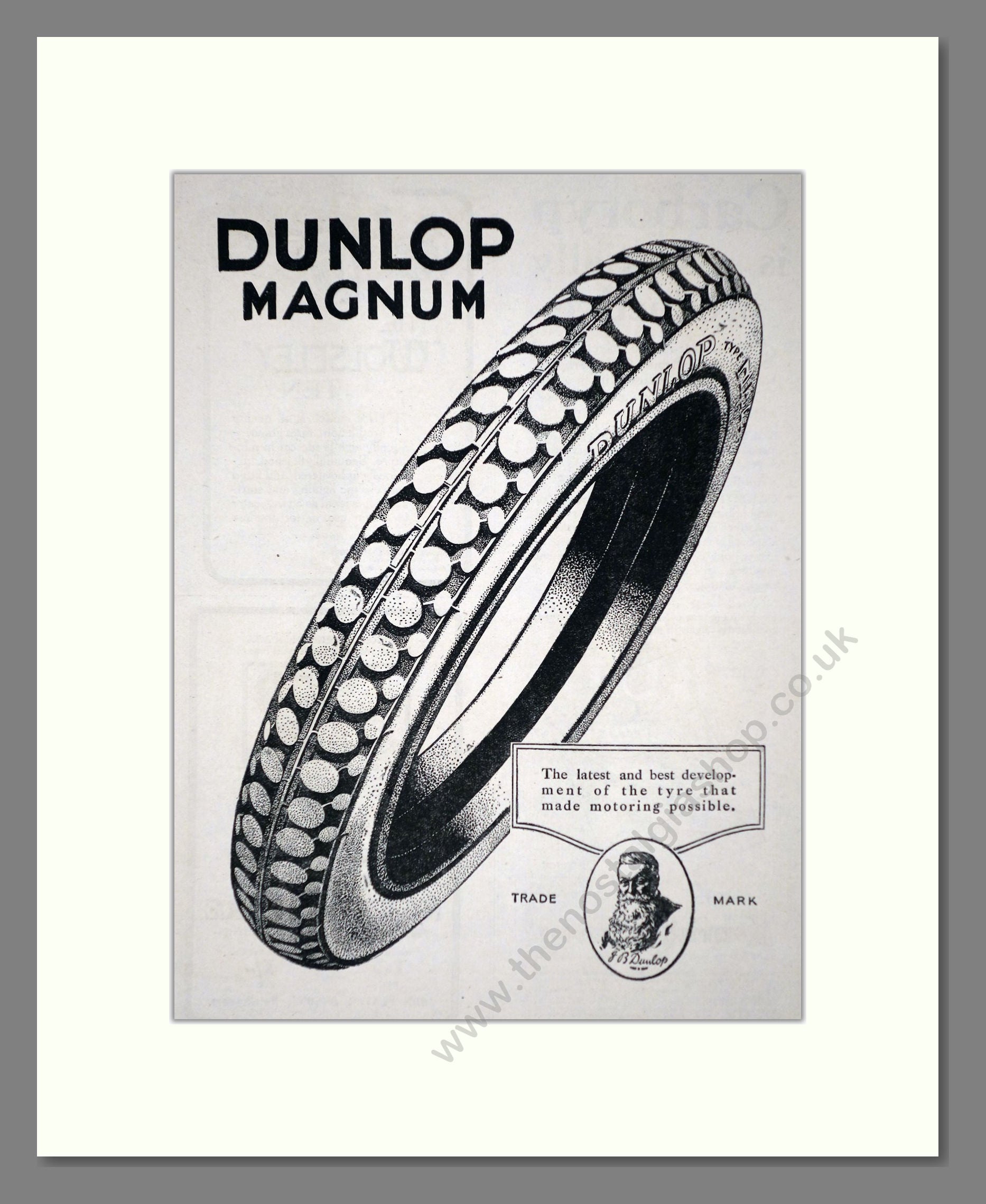 Dunlop - Magnum. Vintage Advert 1920 (ref AD62631) – The Nostalgia Shop