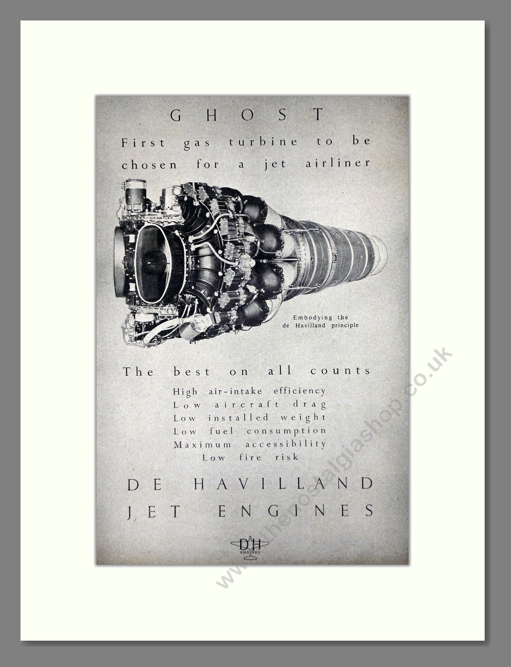 De Havilland - Ghost. Vintage Advert 1947 (ref AD62737) – The Nostalgia ...