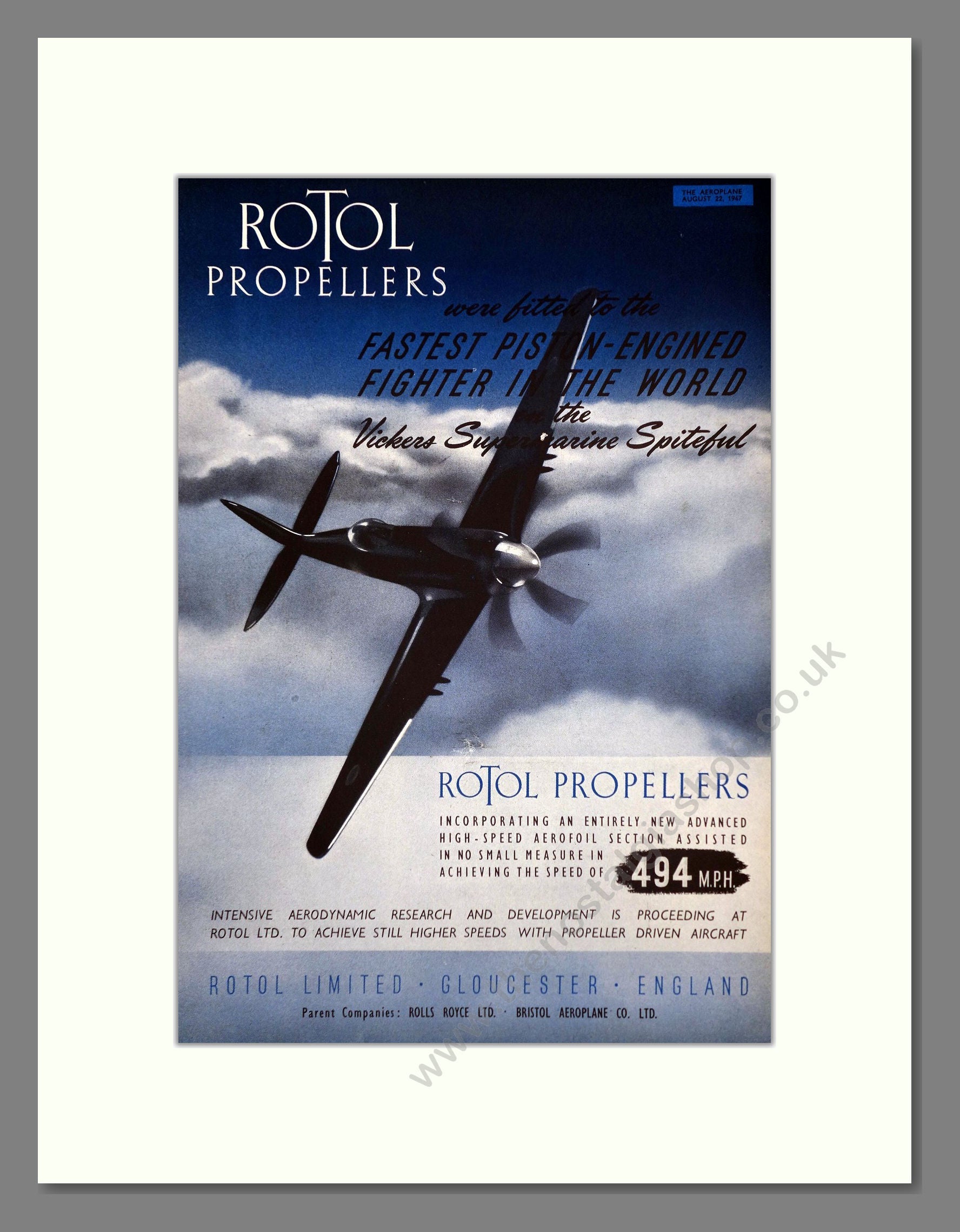 Rotol - Propellers. Vintage Advert 1947 (ref AD62740) – The Nostalgia Shop