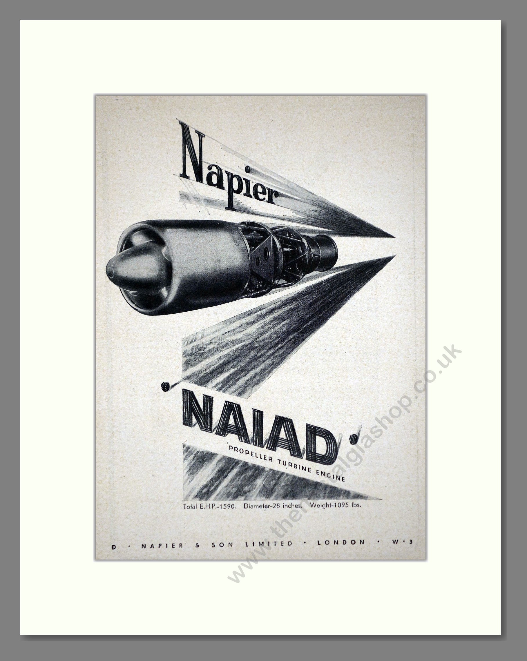 Napier - Naiad. Vintage Advert 1947 (ref AD62760) – The Nostalgia Shop