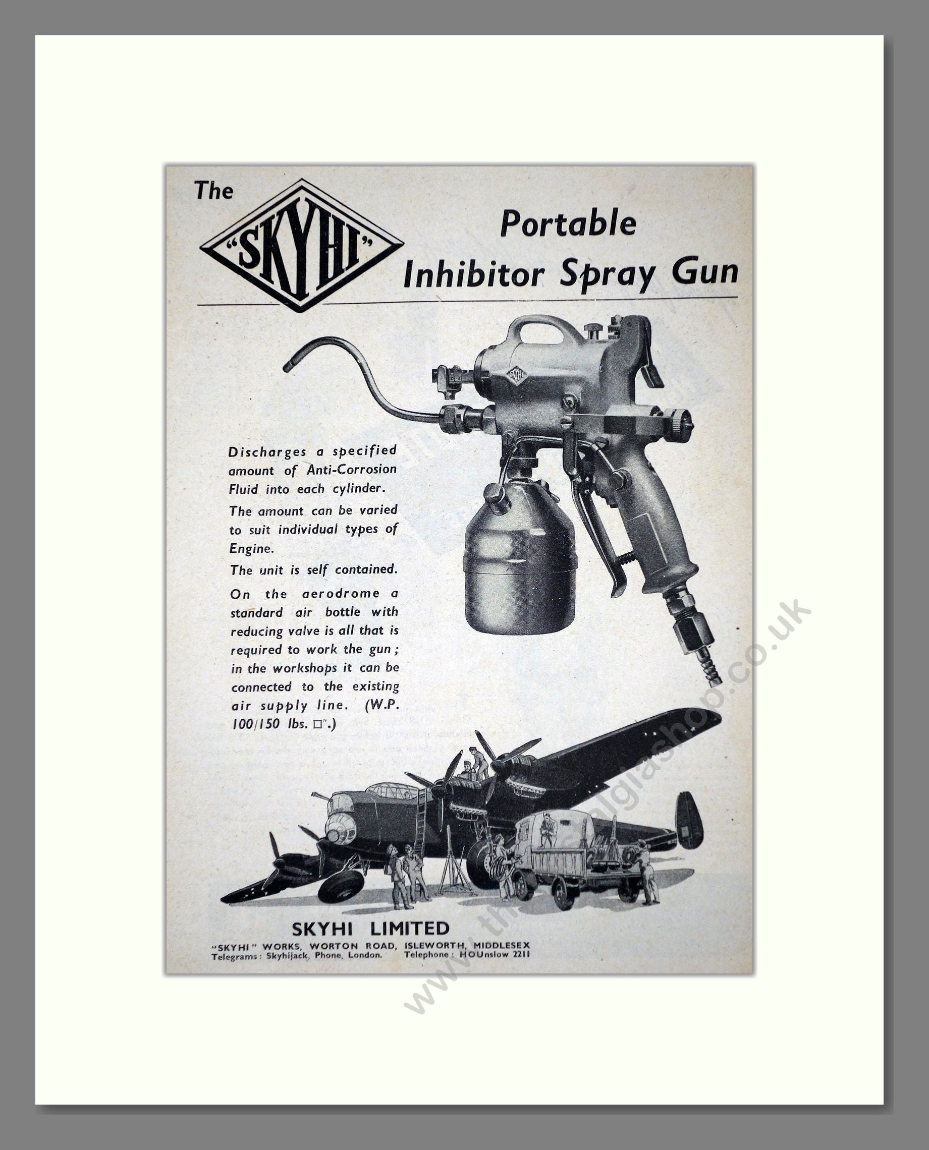 Skyhi - Portable Inhibitor Spray Gun. Vintage Advert 1946 (ref AD62821 ...