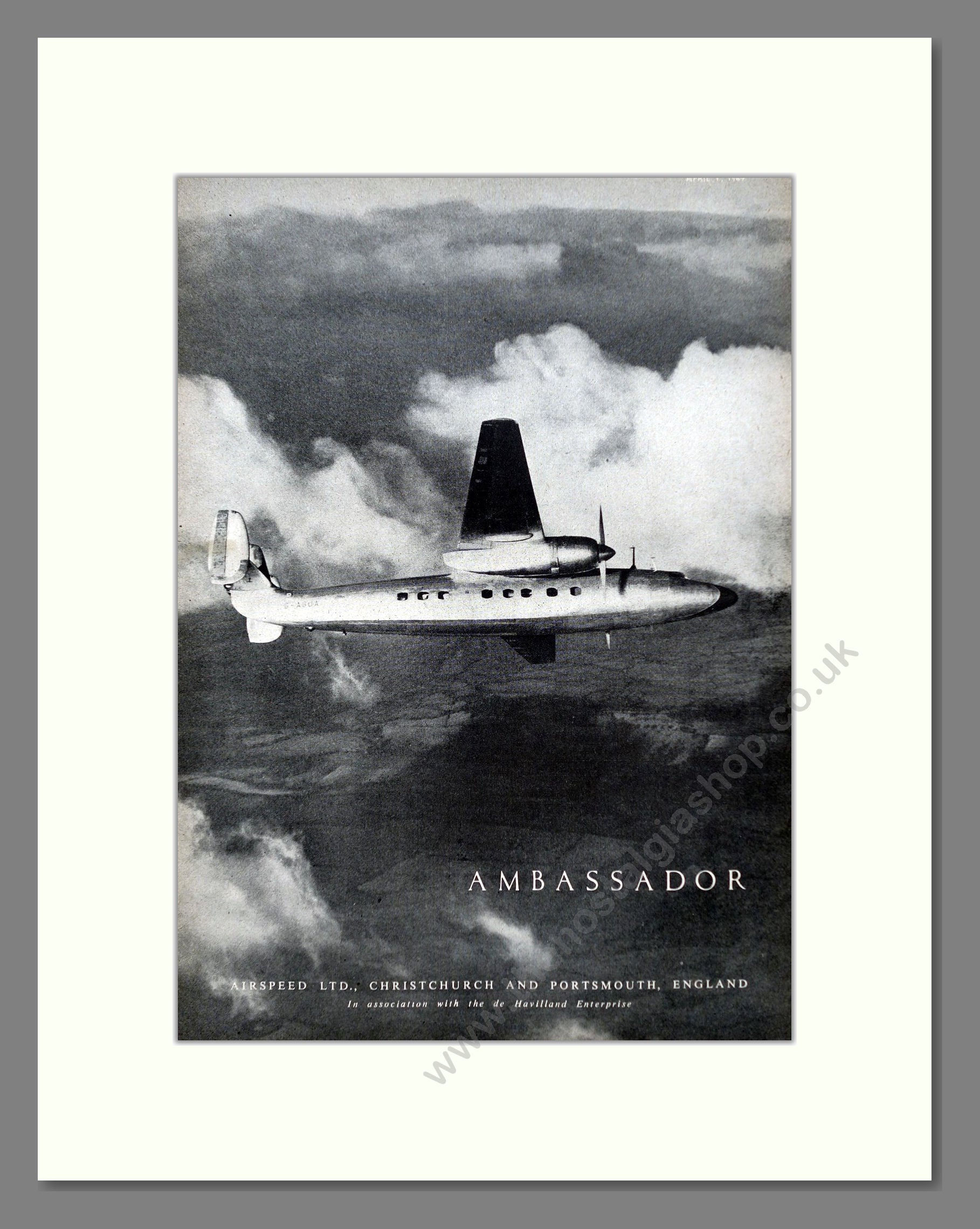 Airspeed Limited - Ambassador. Vintage Advert 1949 (ref AD63058) – The ...