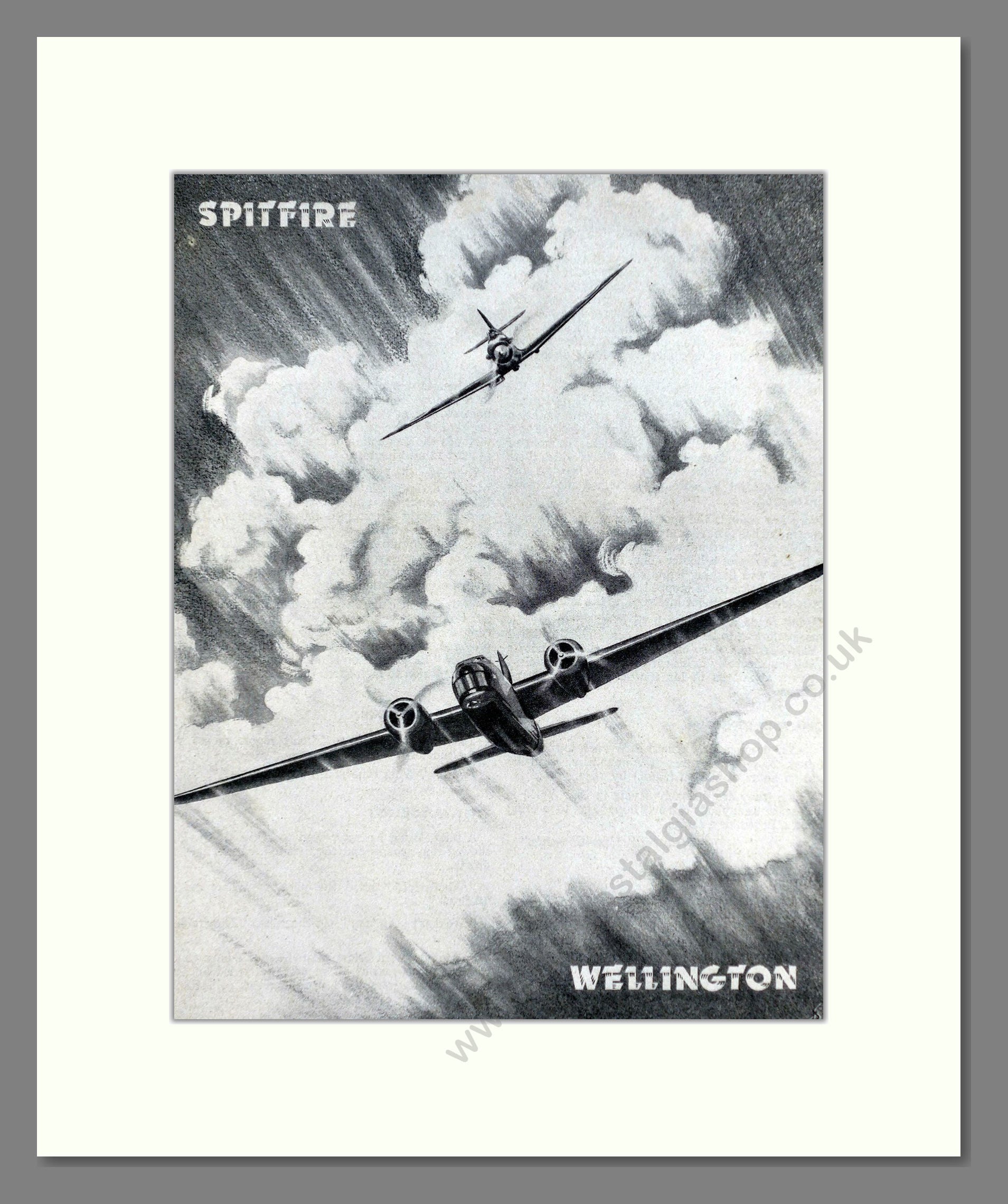 Spitfire - Wellington. Vintage Advert 1938 (ref AD63087) – The ...