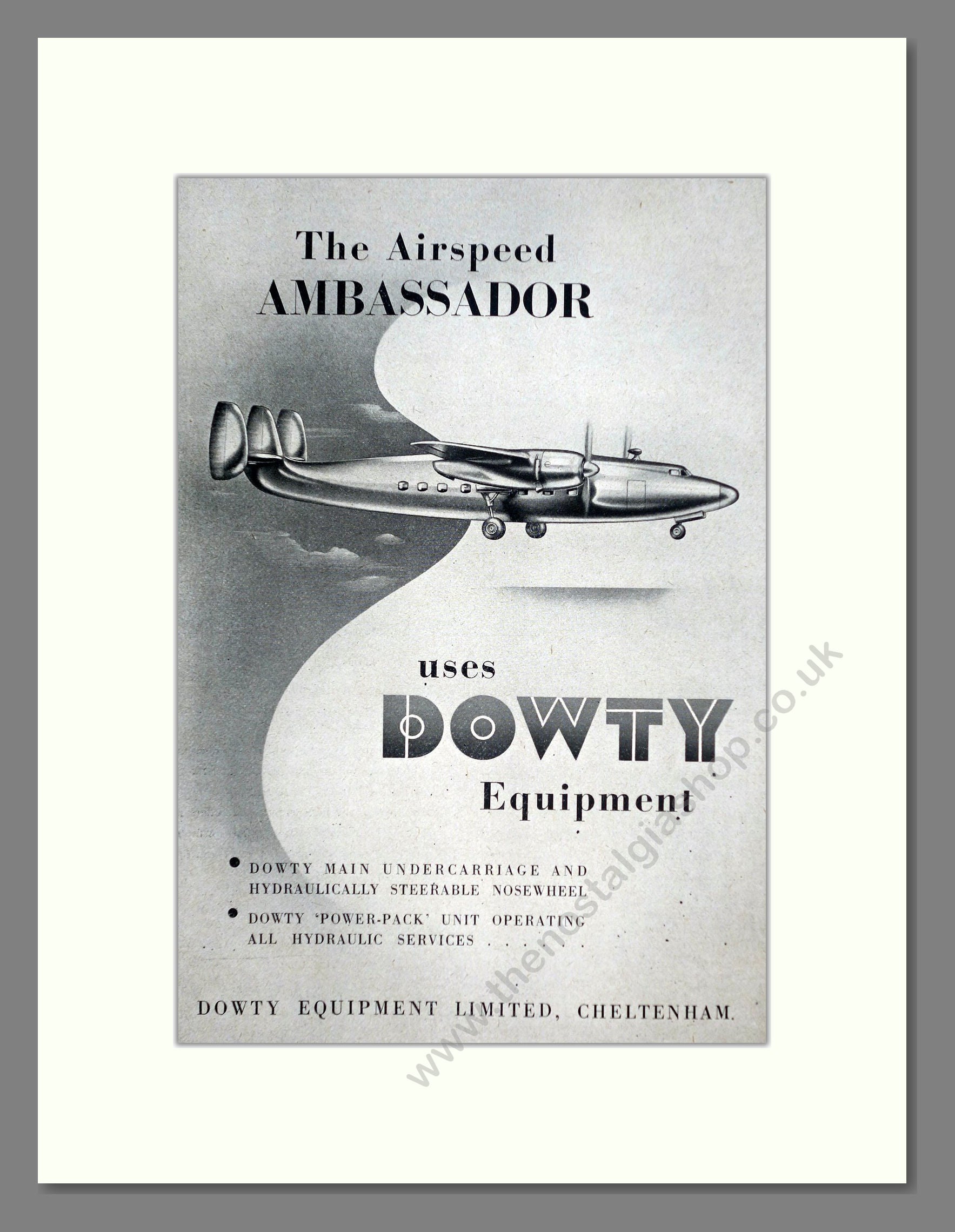 Airspeed Limited - Ambassador. Vintage Advert 1947 (ref AD63089) – The ...