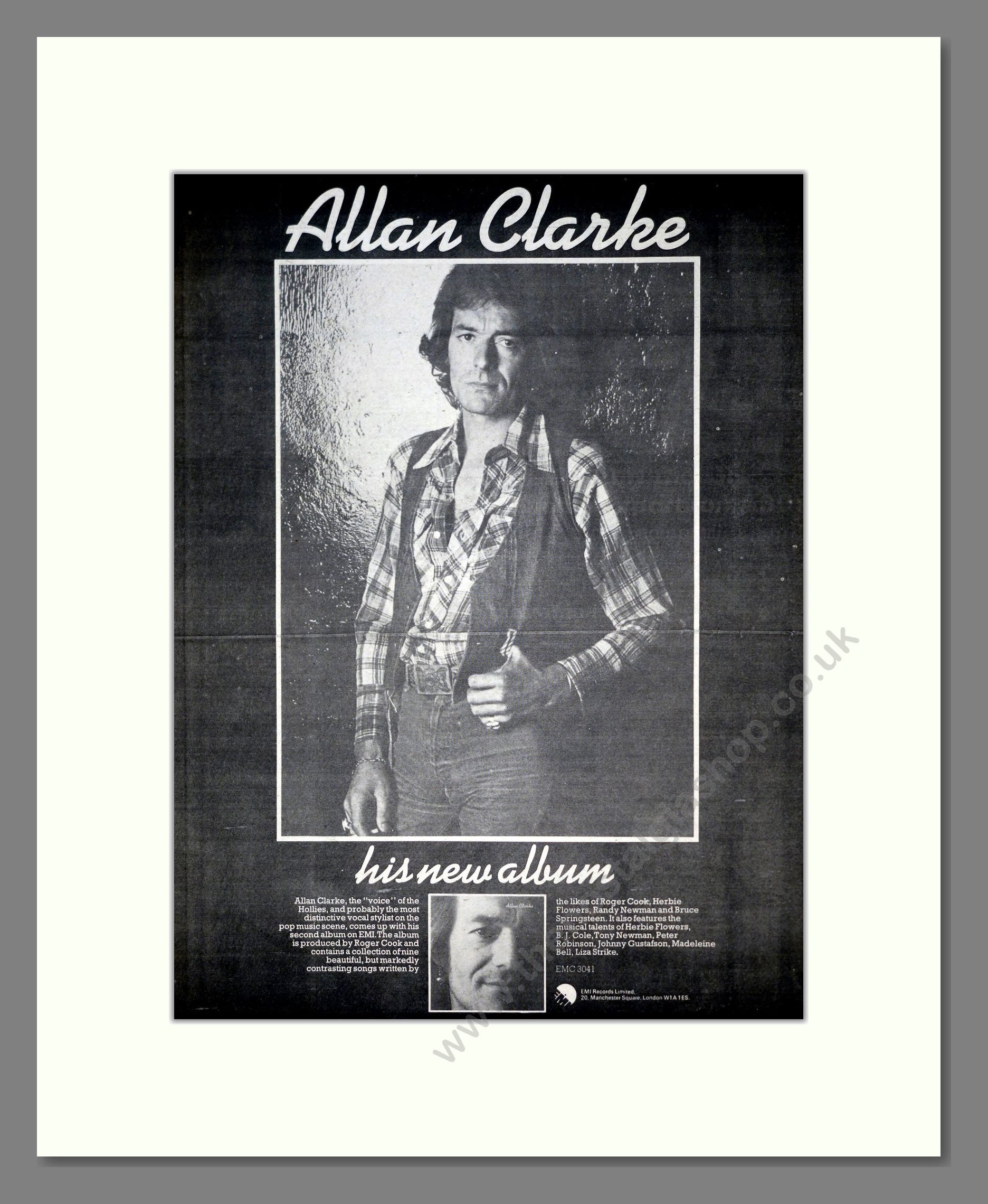 Allan Clarke - New Album. Vintage Advert 1974 (ref AD18999) – The ...