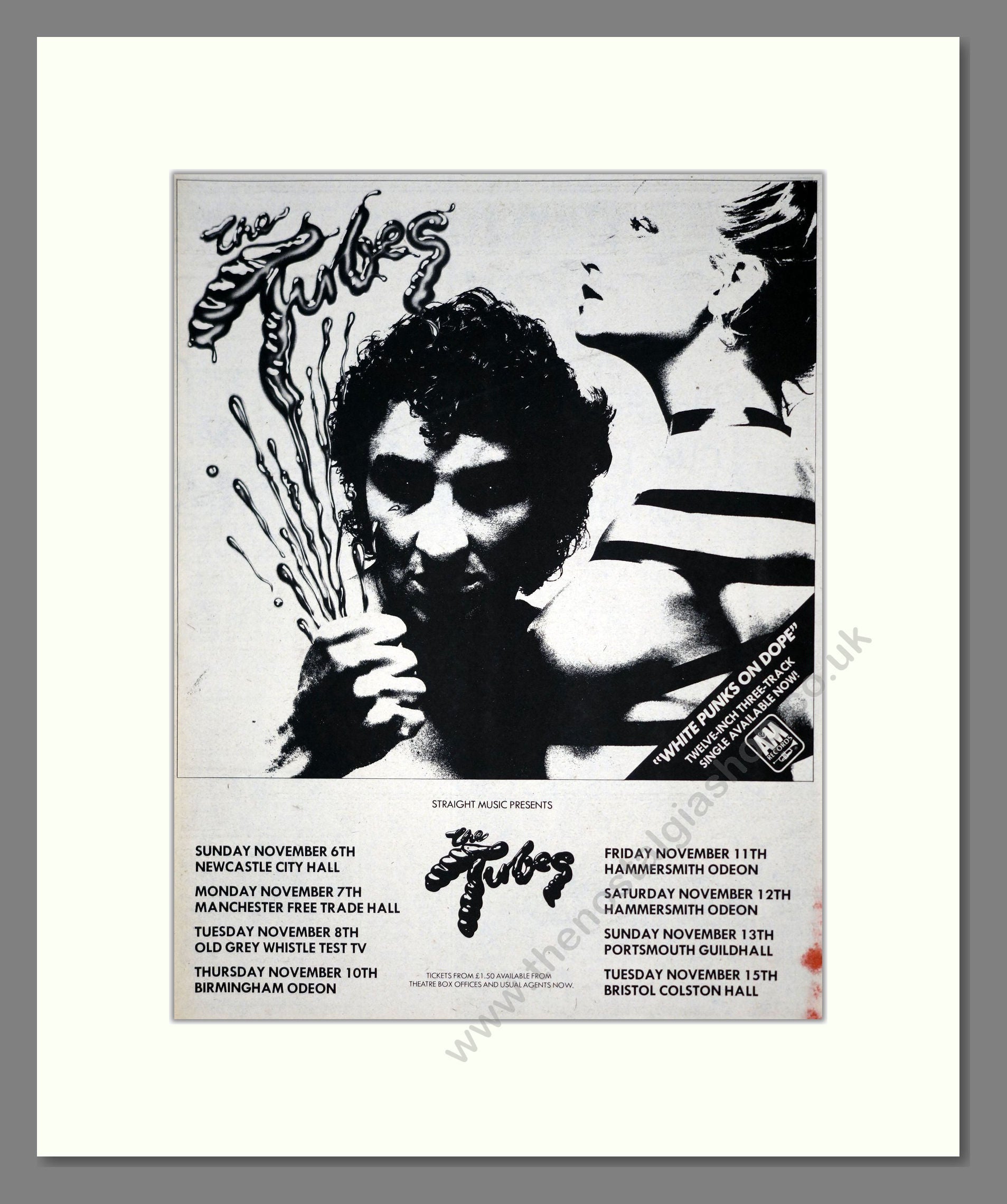 Tubes (The) - UK Tour. Vintage Advert 1977 (ref AD19083) – The ...