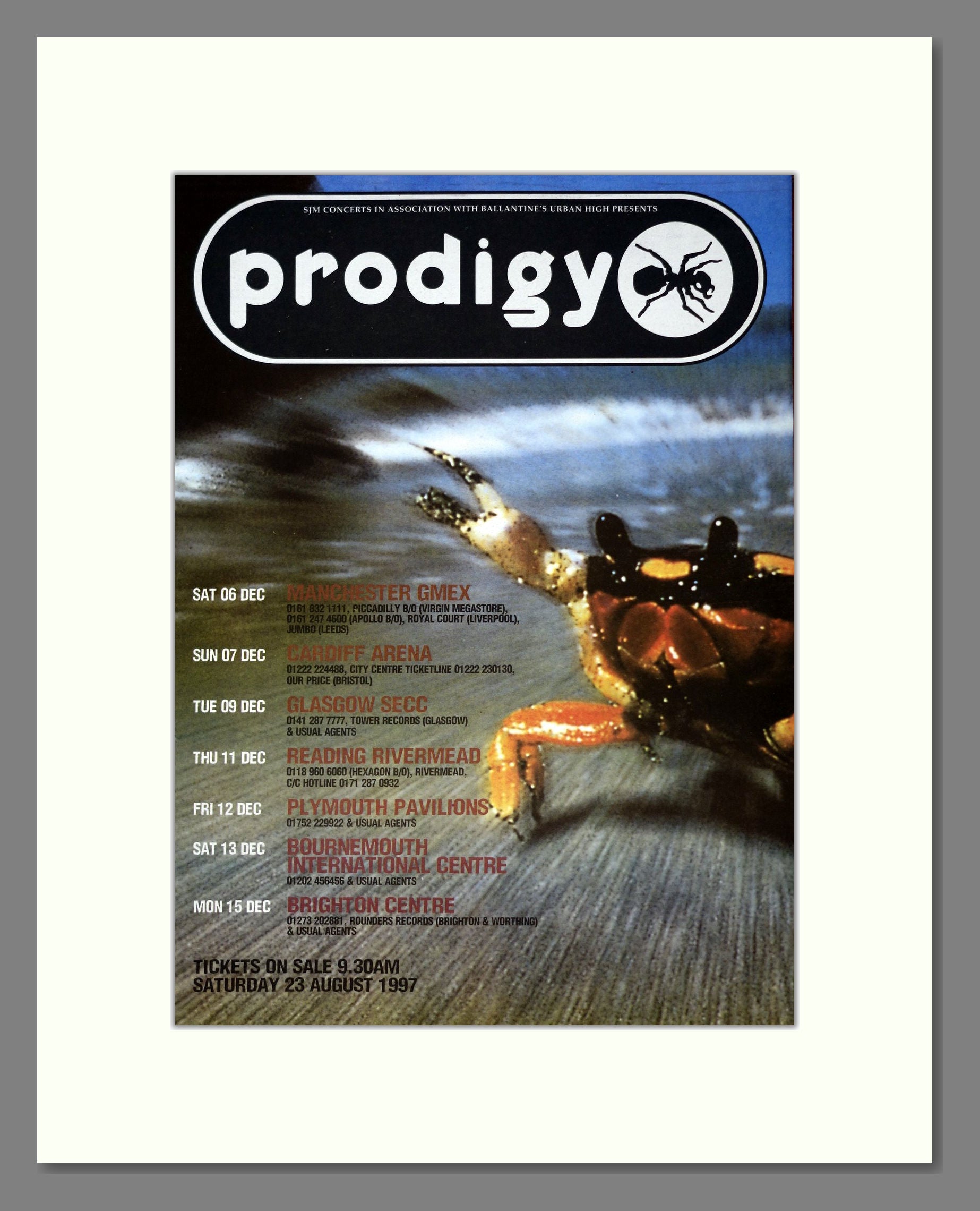 Prodigy - UK Tour Double Advert. Vintage Advert 1997 (ref AD19314 ...