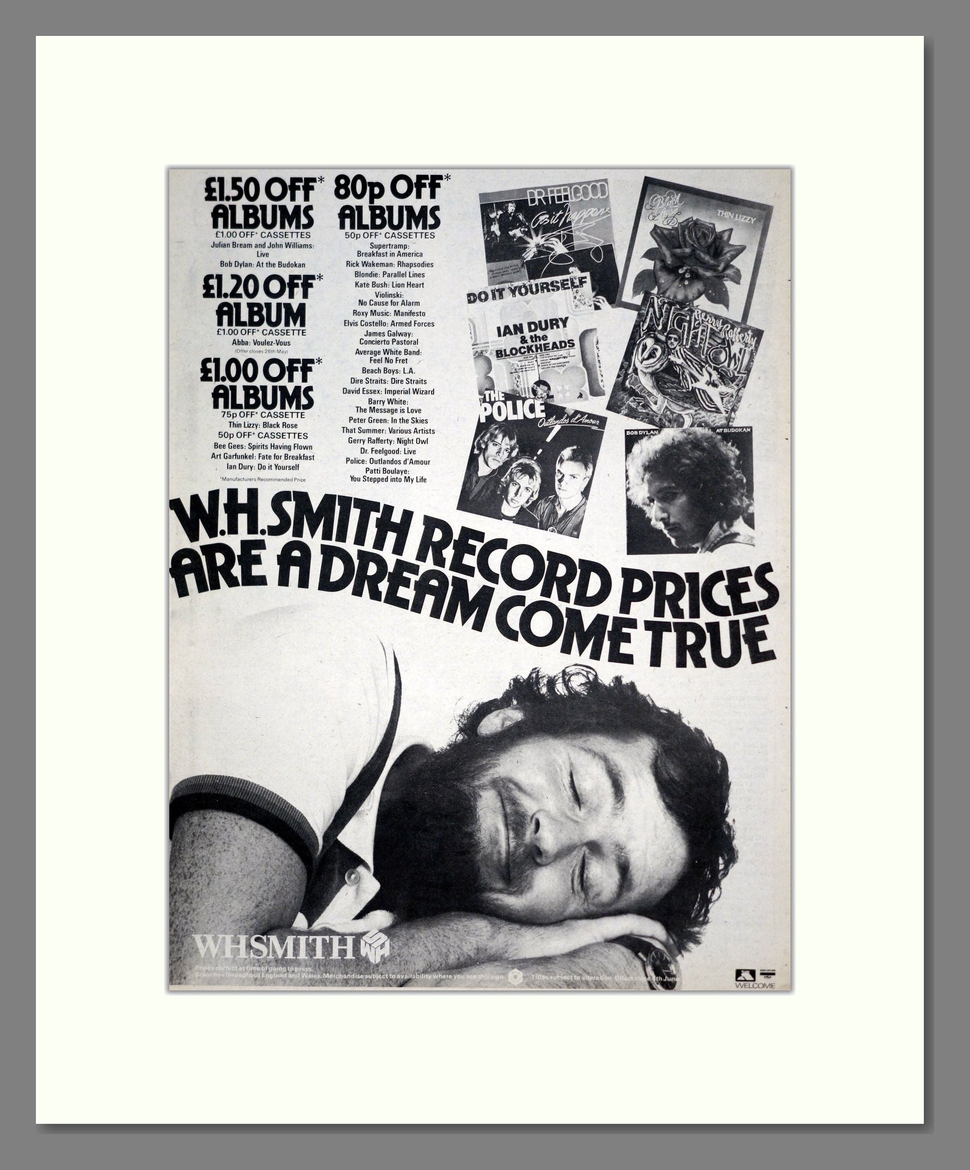 Various Artists - WH Smith Albums. Vintage Advert 1979 (ref AD19444 ...