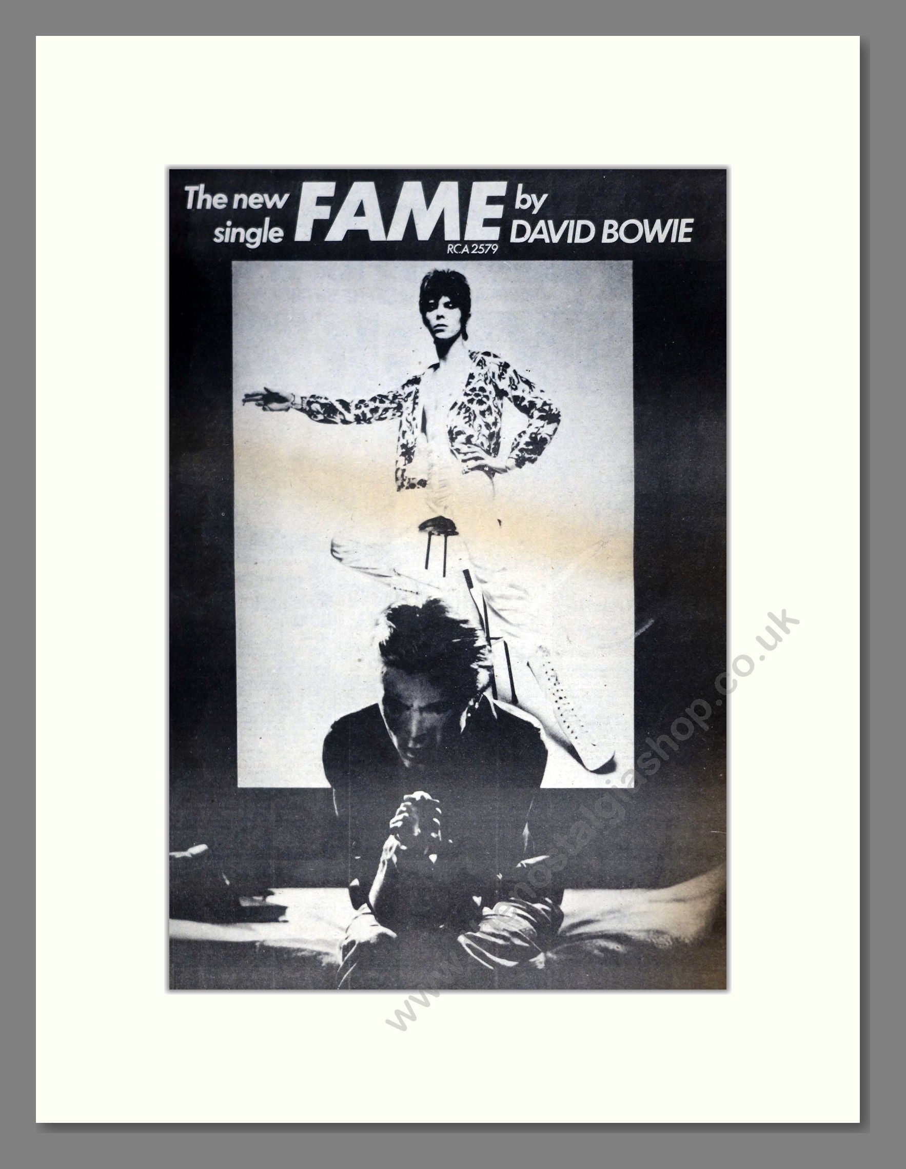 David Bowie - Fame. Vintage Advert 1975 (ref AD19556) – The Nostalgia Shop