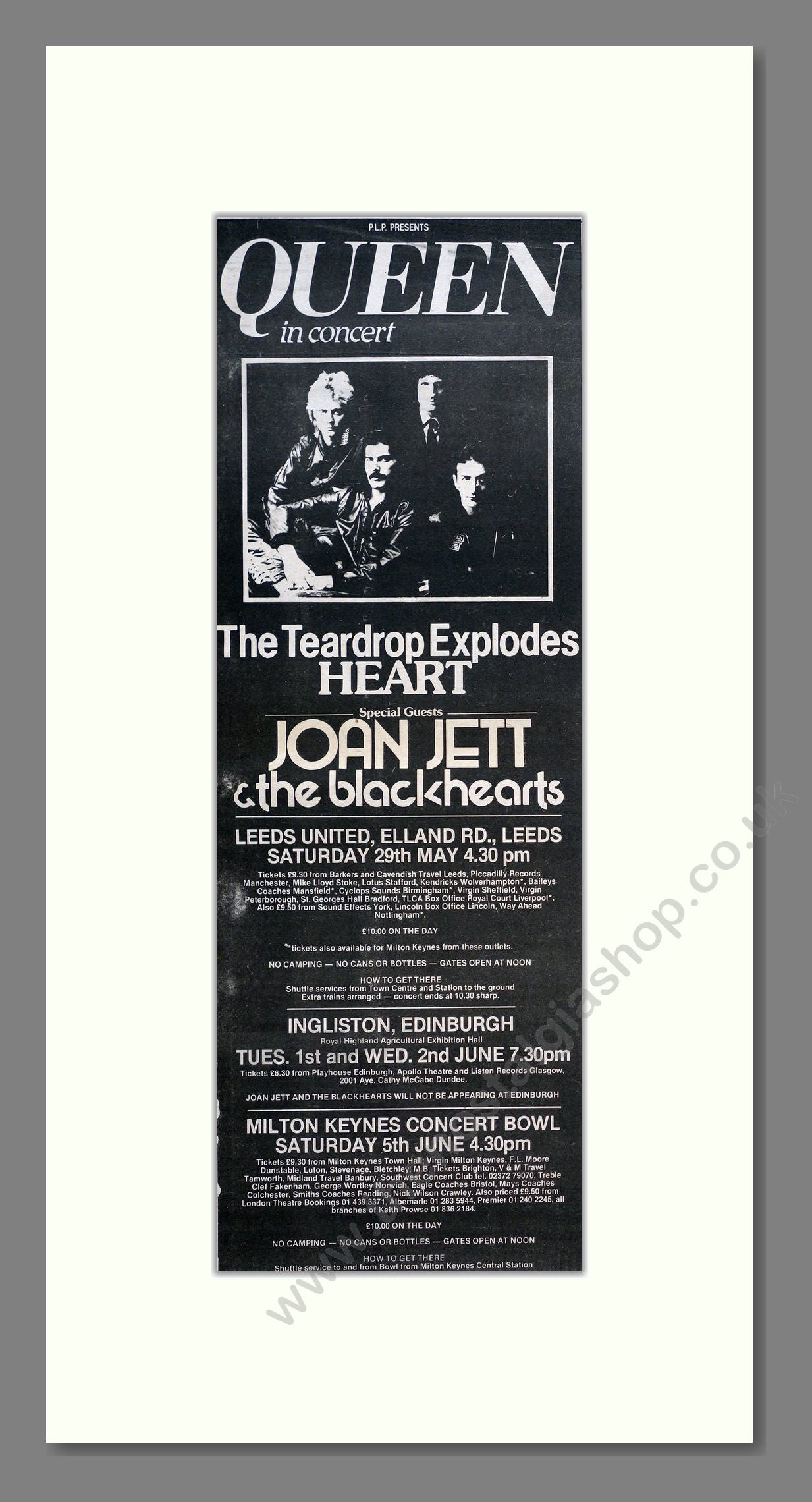 Queen. Concert Tour '82. Elland Road. Original Advert 1982 (ref AD2002 ...