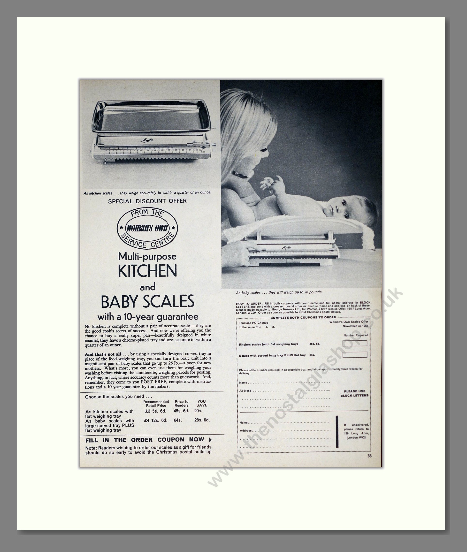 Woman's Own - Scales. Vintage Advert 1968 (ref AD302507) – The ...