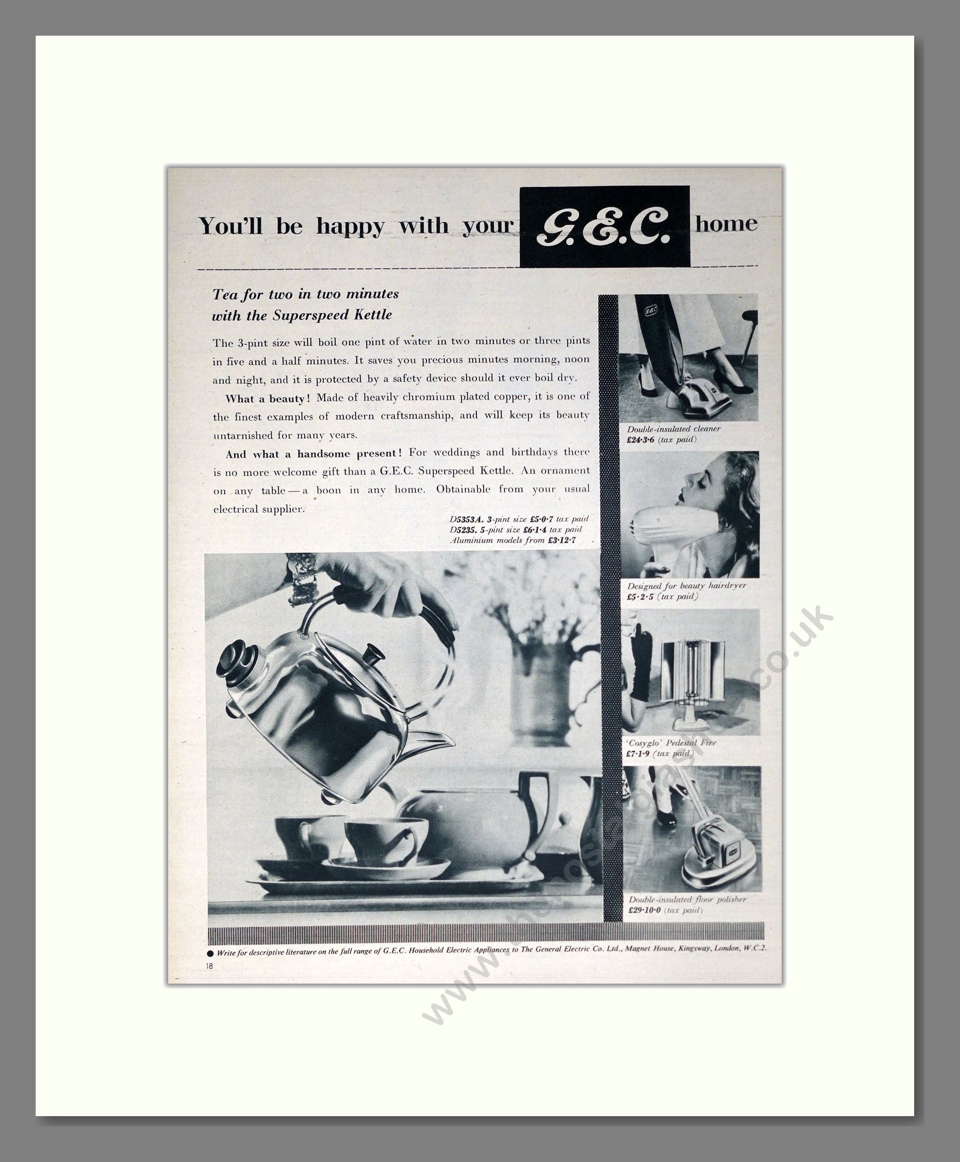 General Electric - Kitchen Appliances. Vintage Advert 1957 (ref AD3025 ...