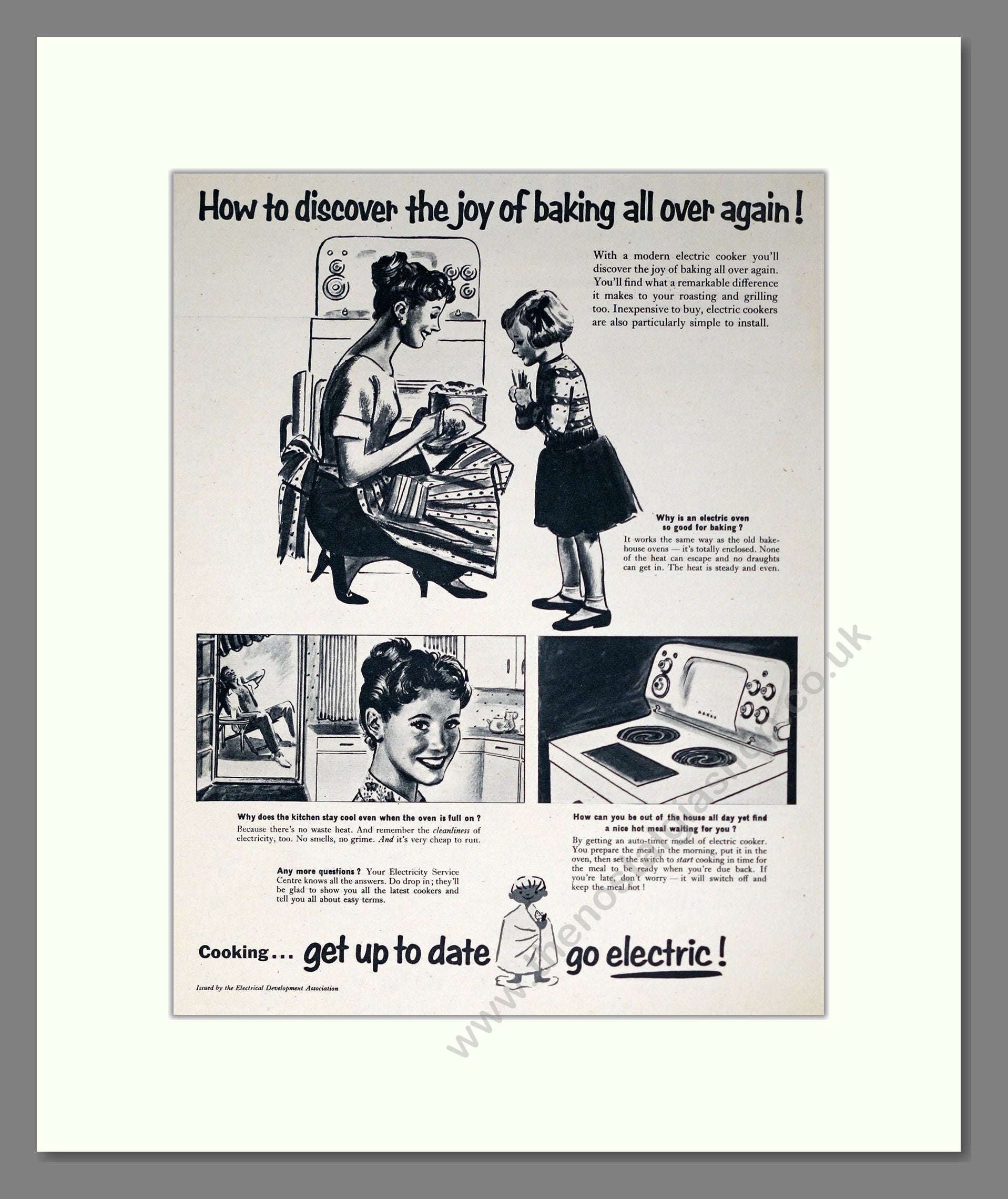 Electrical Development Association - Cookers. Vintage Advert 1958 (ref ...