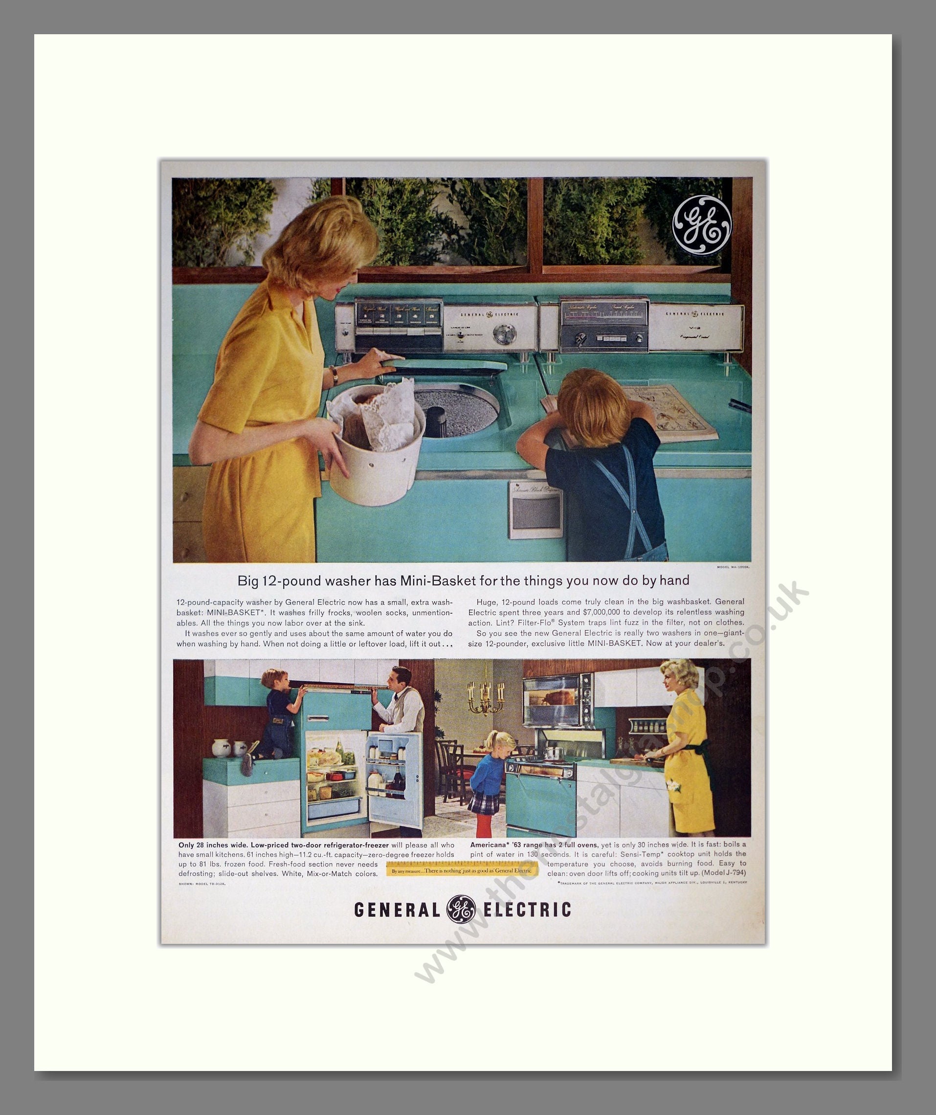 General Electric - Washing Machine. Vintage Advert 1963 (ref AD302611 ...