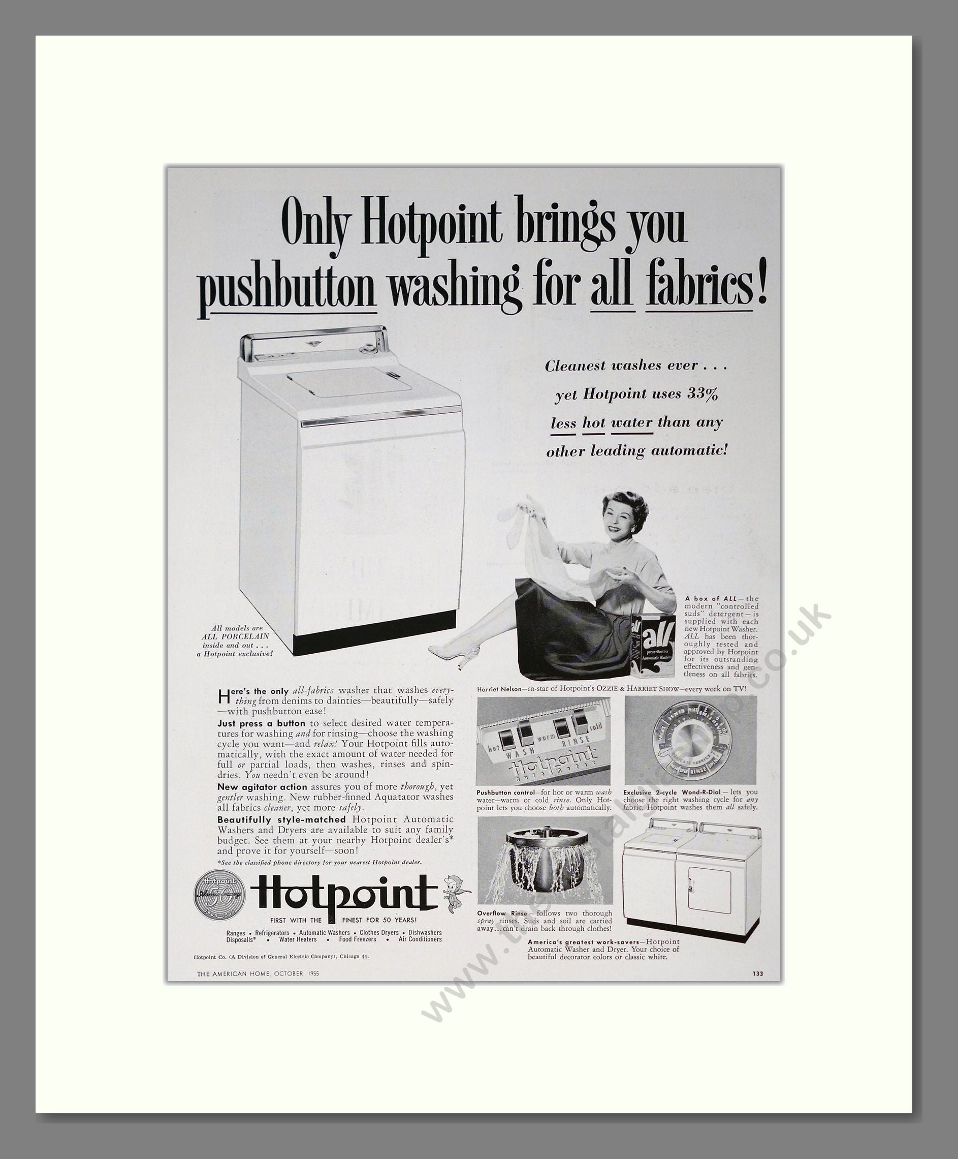Hotpoint - Washing Machine. Vintage Advert 1955 (ref AD302662) – The ...