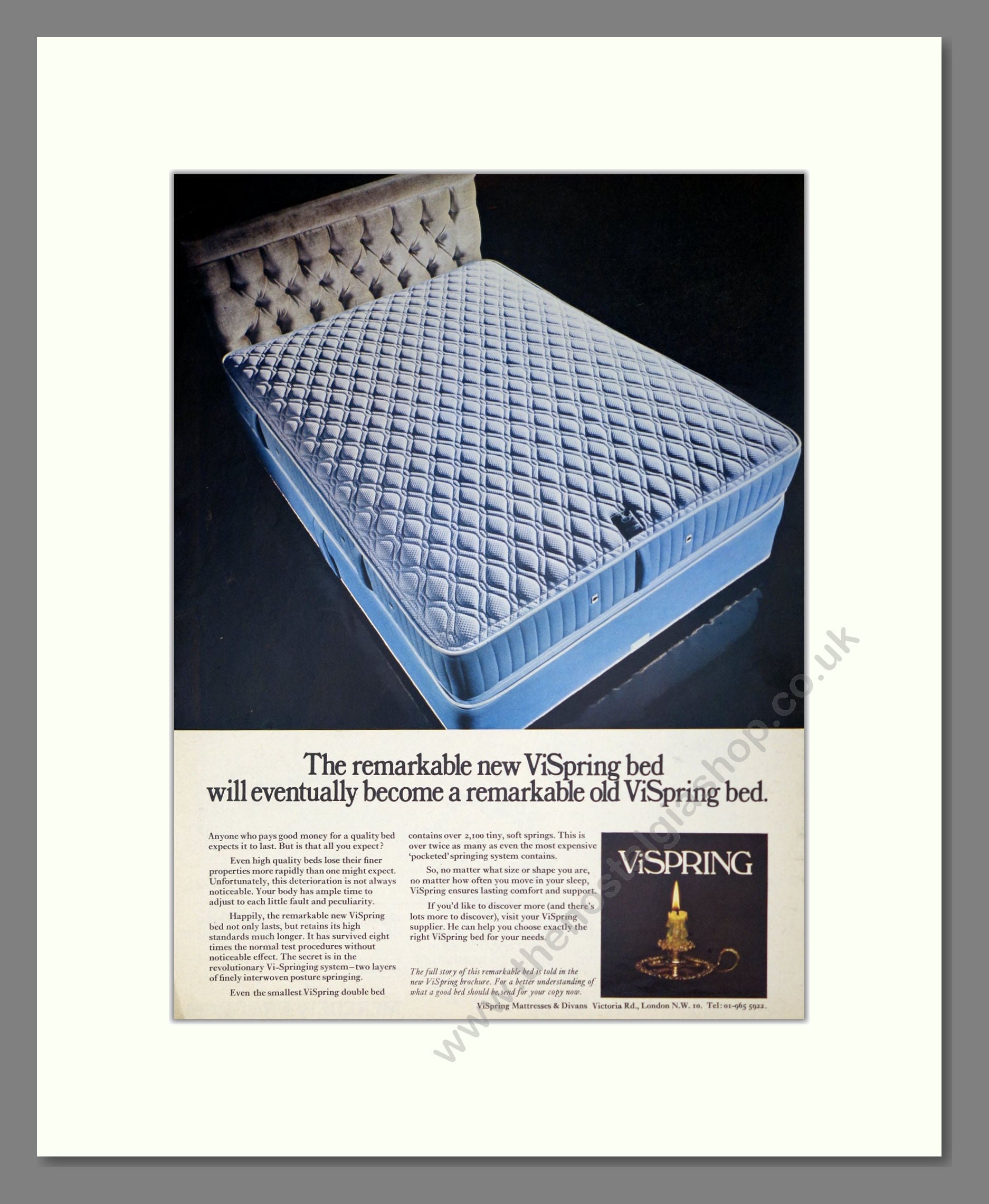 ViSpring - Bed and Mattress. Vintage Advert 1969 (ref AD302846) – The ...