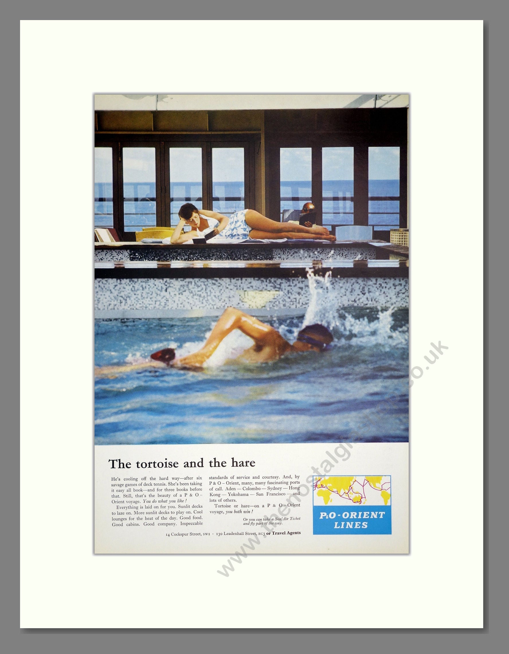 P and O - Orient Lines. Vintage Advert 1962 (ref AD302997) – The ...