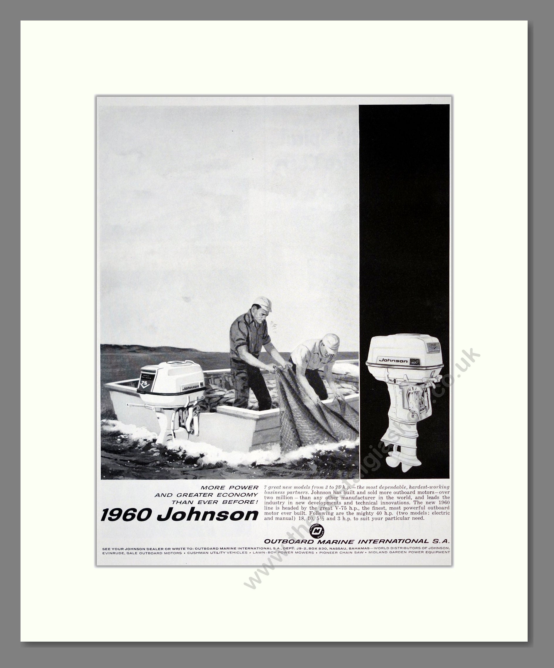 Johnson - Outboard Motors. Vintage Advert 1960 (ref AD303050) – The ...