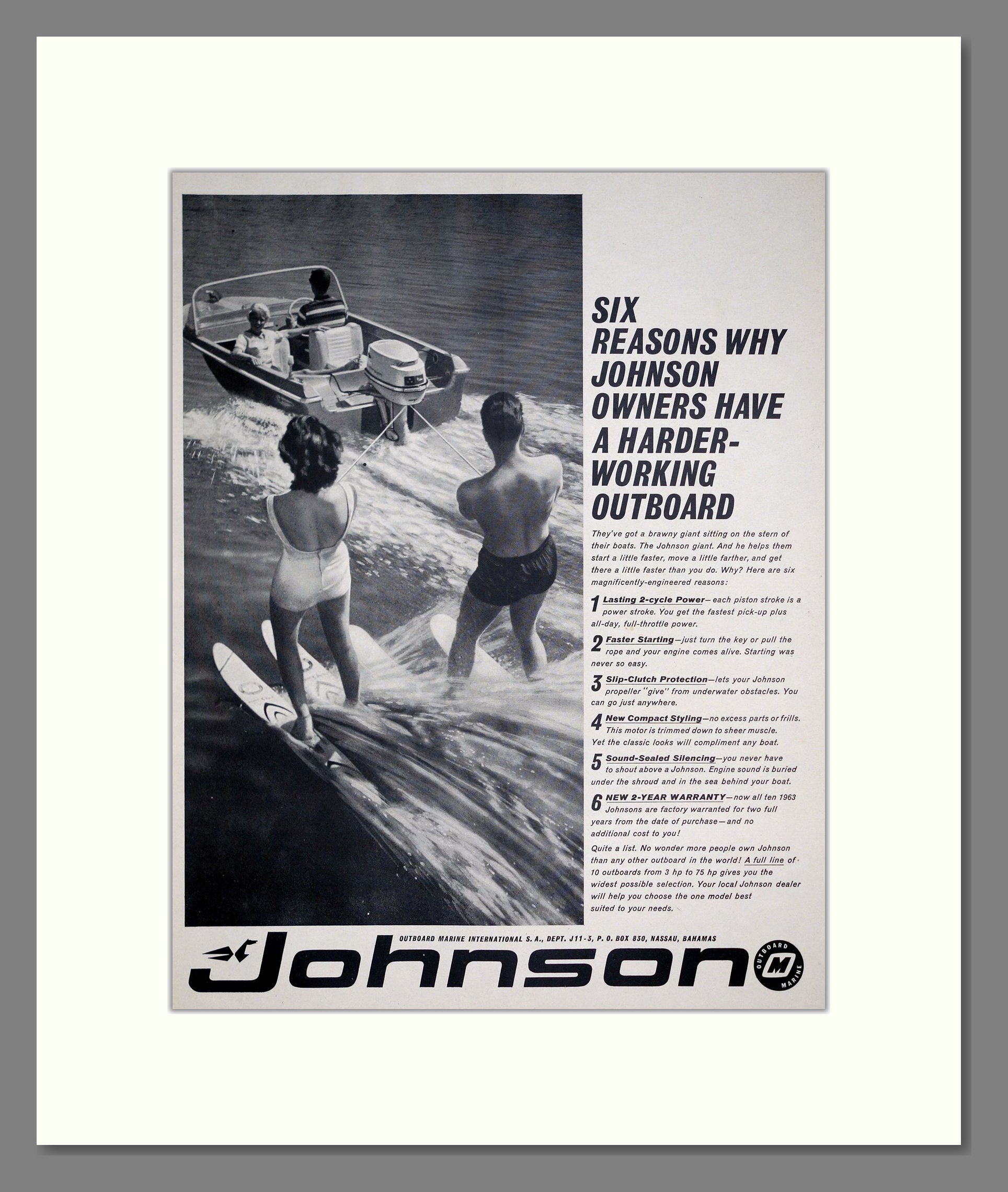 Johnson - Outboard Motors. Vintage Advert 1960 (ref AD303051) – The ...