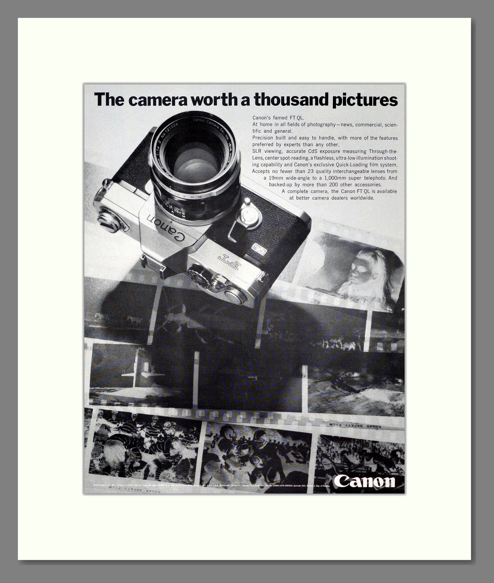 Canon - FT QL. Vintage Advert 1968 (ref AD303074) – The Nostalgia Shop