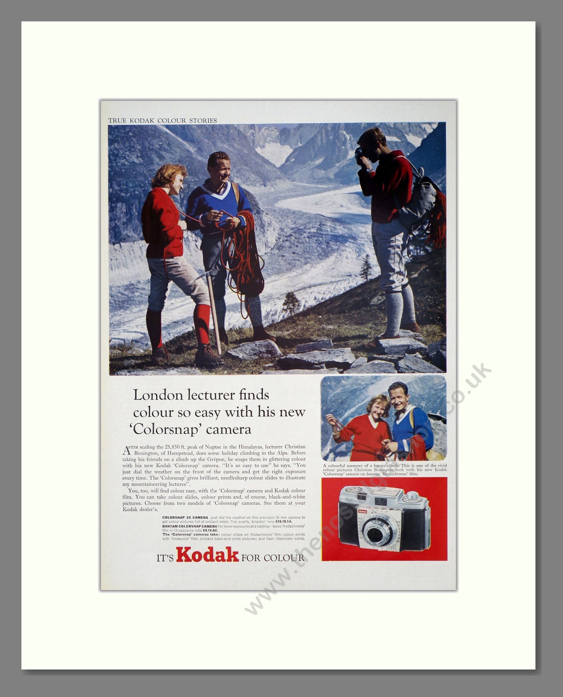 Kodak - Colorsnap. Vintage Advert 1962 (ref AD303091) – The Nostalgia Shop