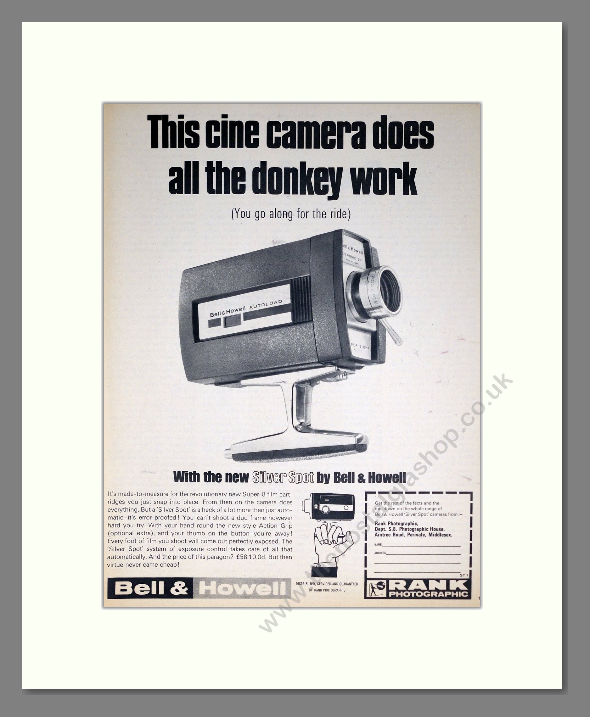 Bell And Howell - Silver Spot Cine Camera. Vintage Advert 1966 (ref AD ...